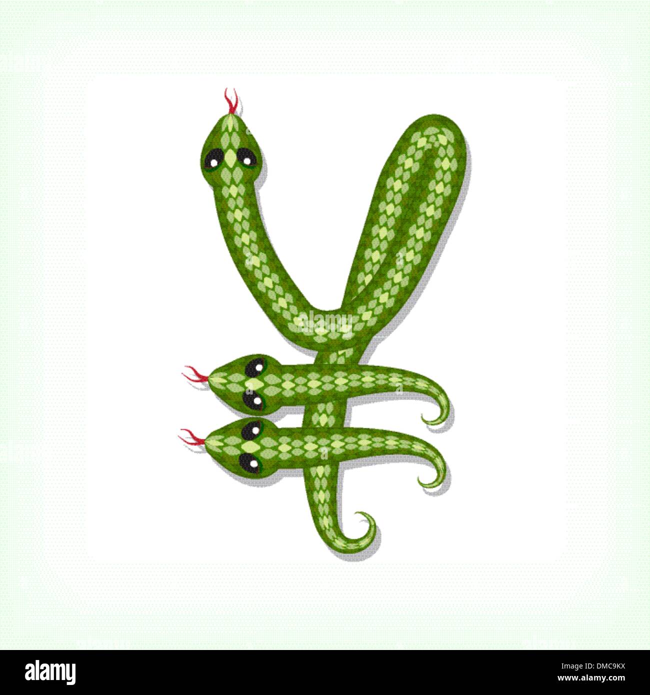 Snake font. Yen symbol Stock Vector Image & Art - Alamy