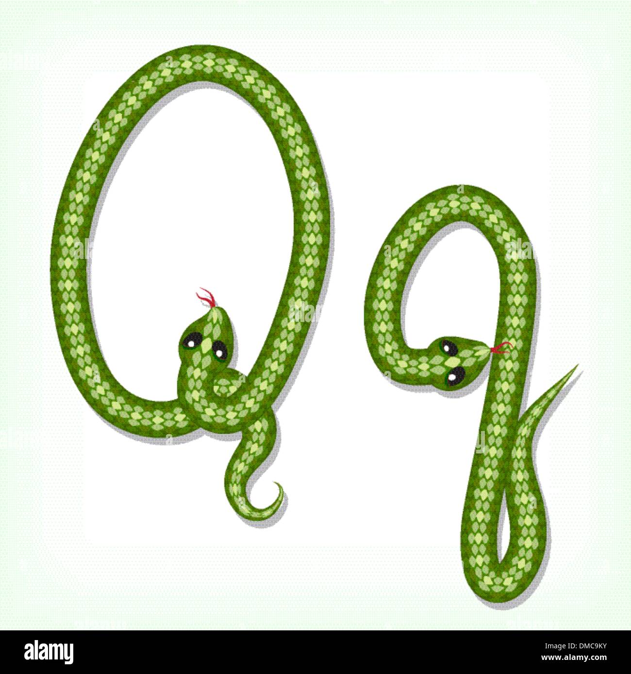 Snake font. Letter Q Stock Vector Image & Art - Alamy