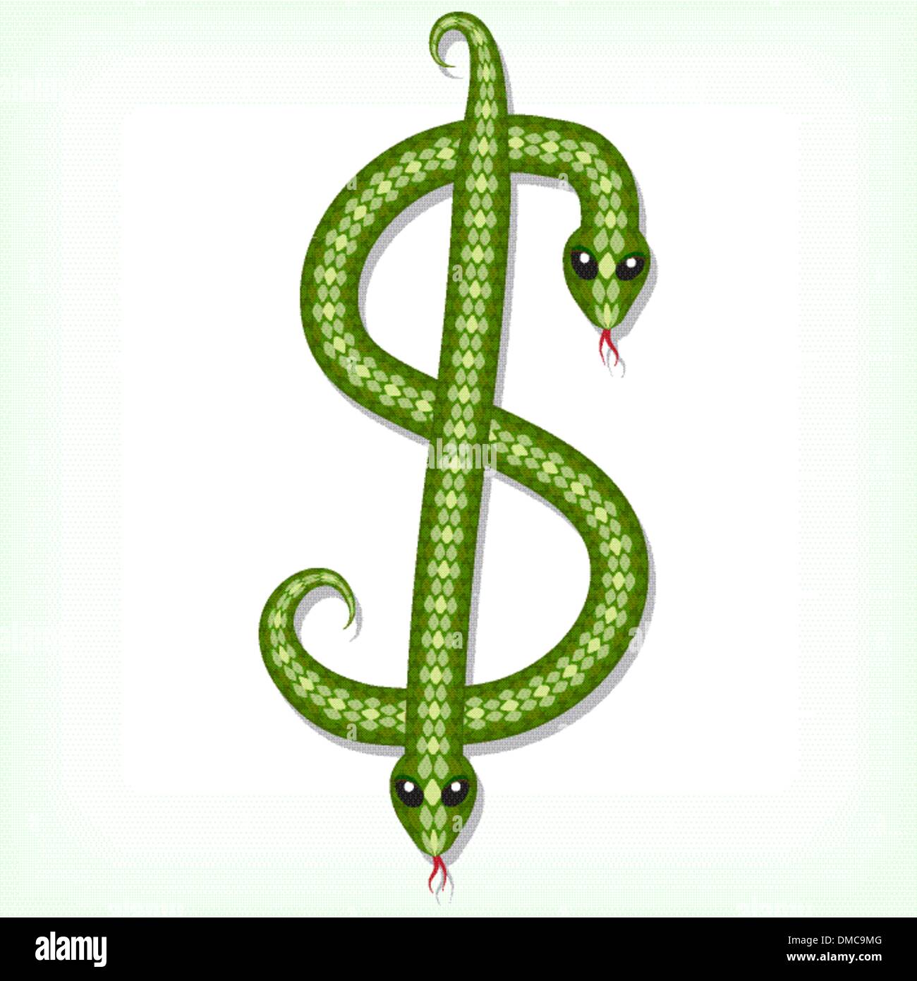 Snake font. Dollar symbol Stock Vector Image & Art - Alamy