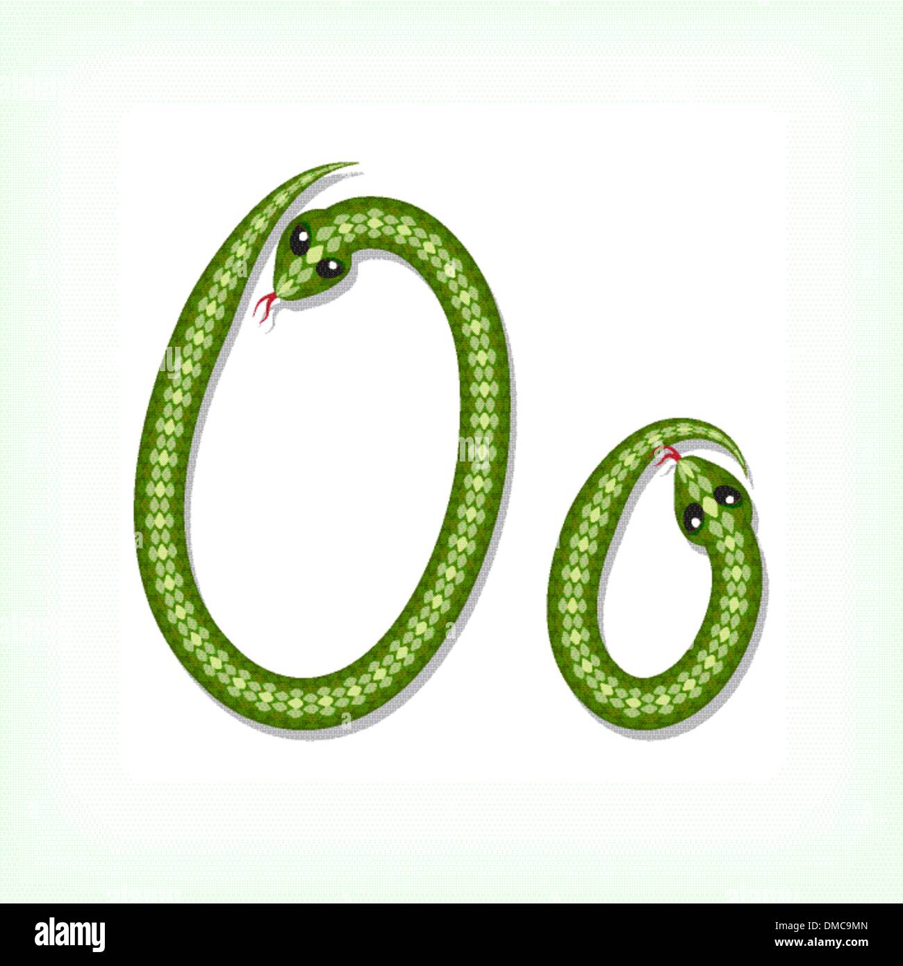 Snake font. Letter O Stock Vector Image & Art - Alamy