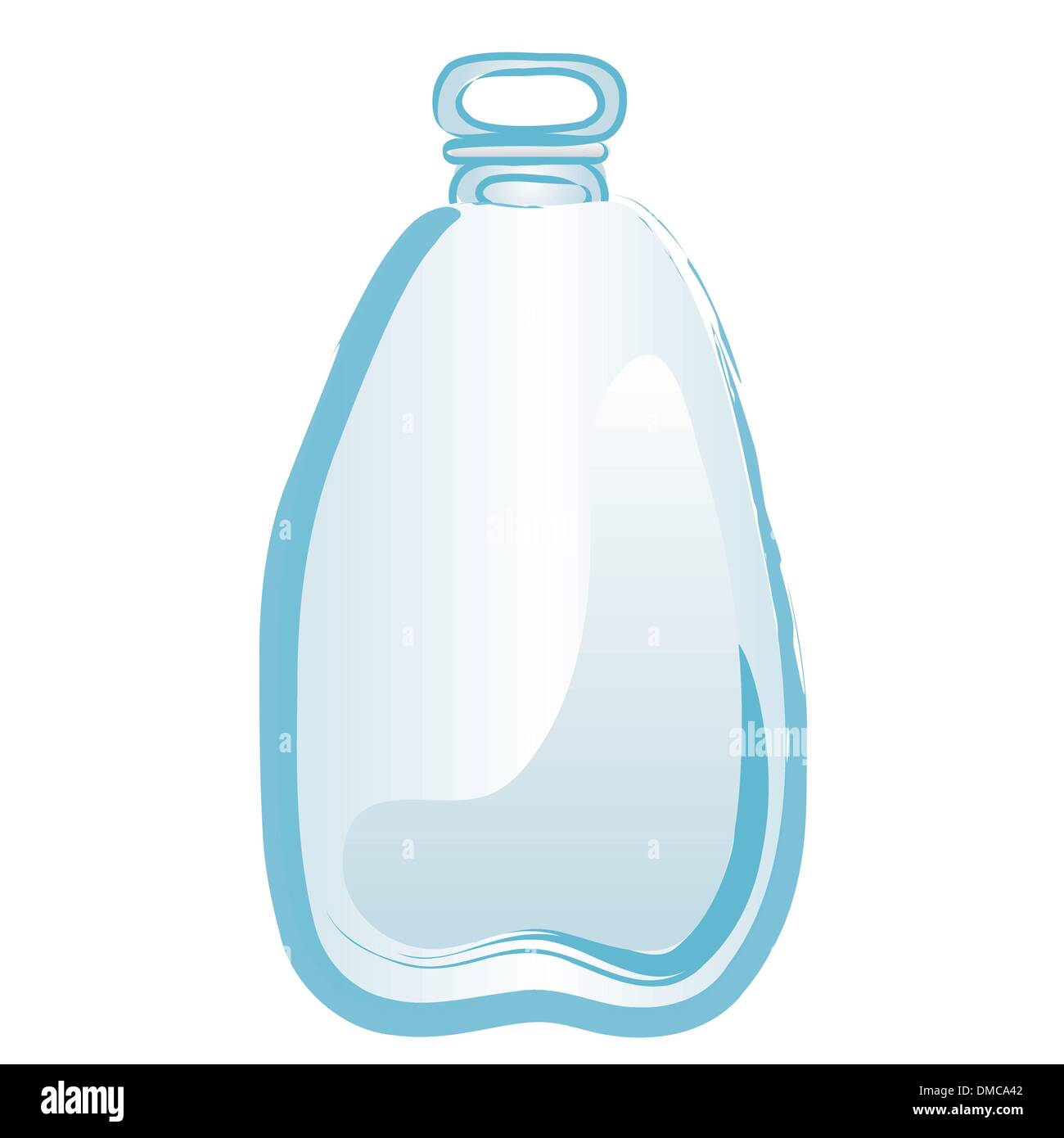 Transparent plastic bottle blue Stock Vector Images - Alamy