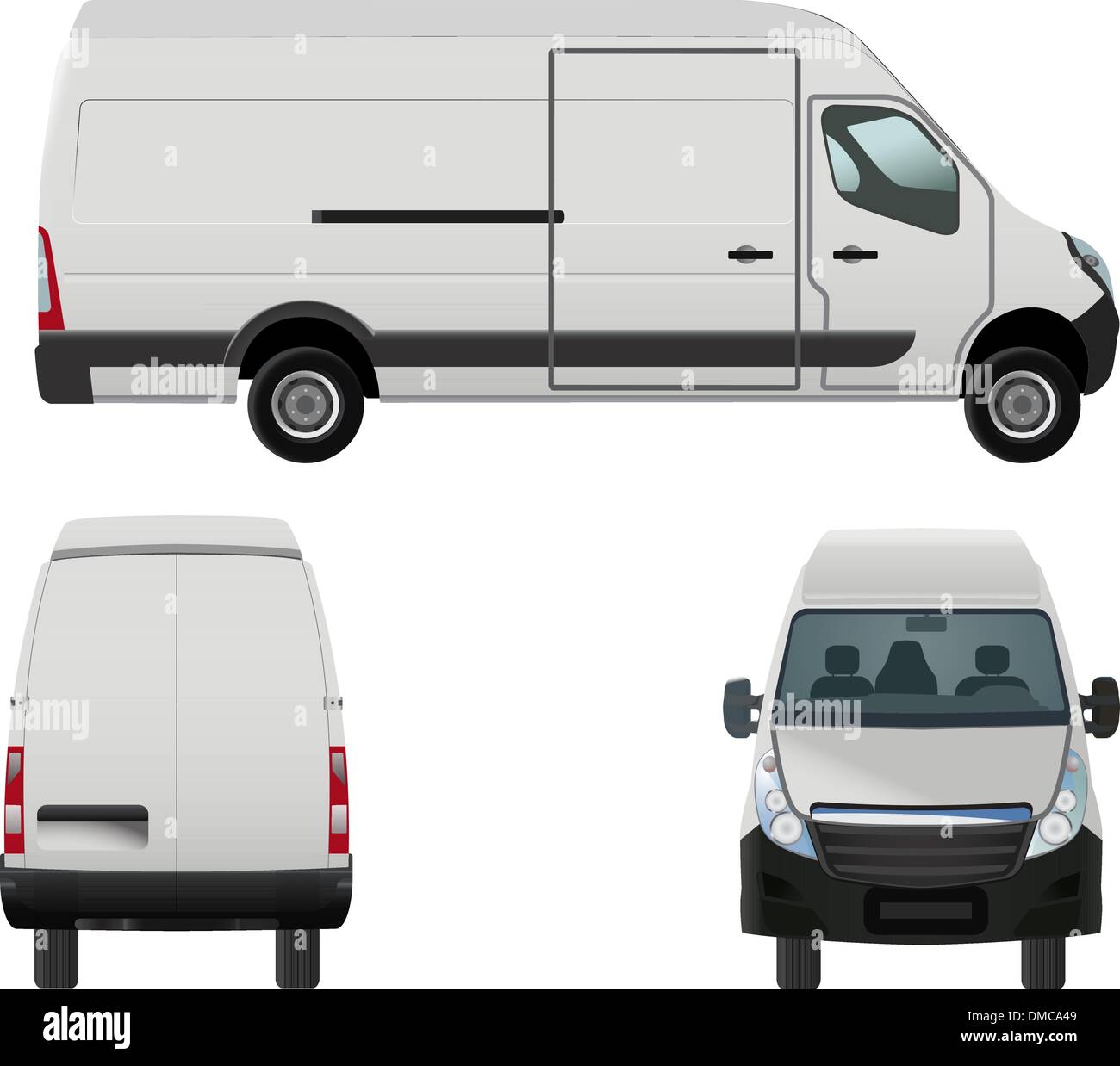 Delivery Van Rear View Stock Photos & Delivery Van Rear View Stock ...