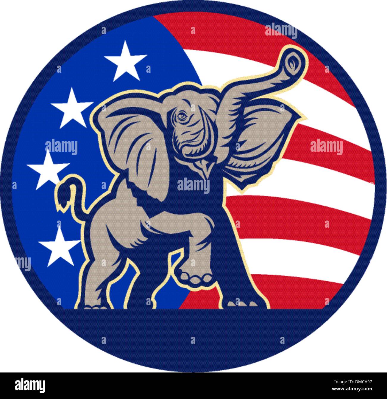Republican Elephant Mascot USA Flag Stock Vector Image & Art - Alamy