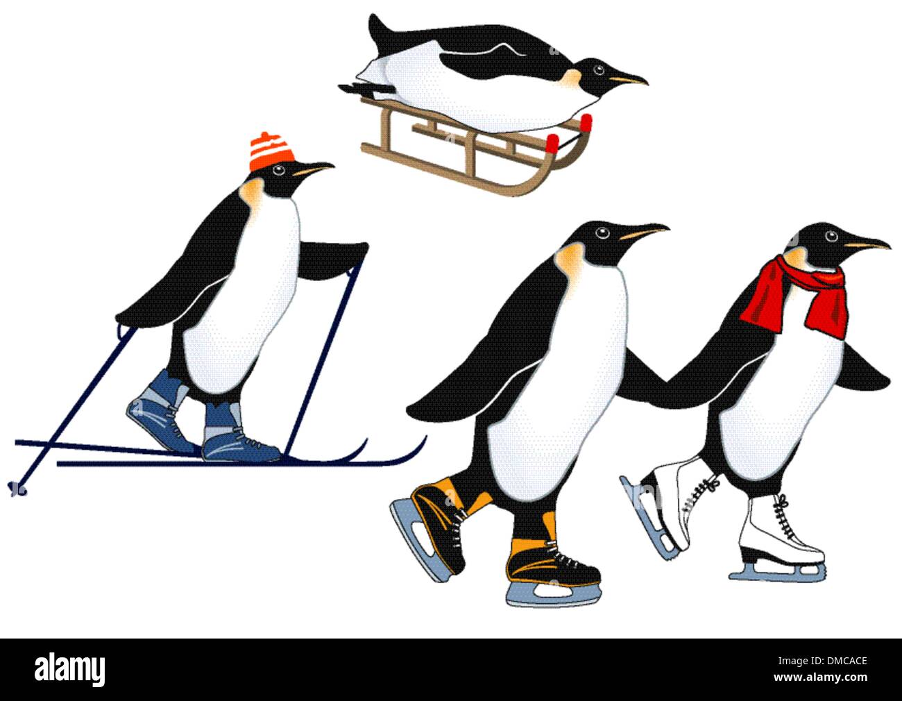 Sledding vector vectors hi-res stock photography and images - Alamy