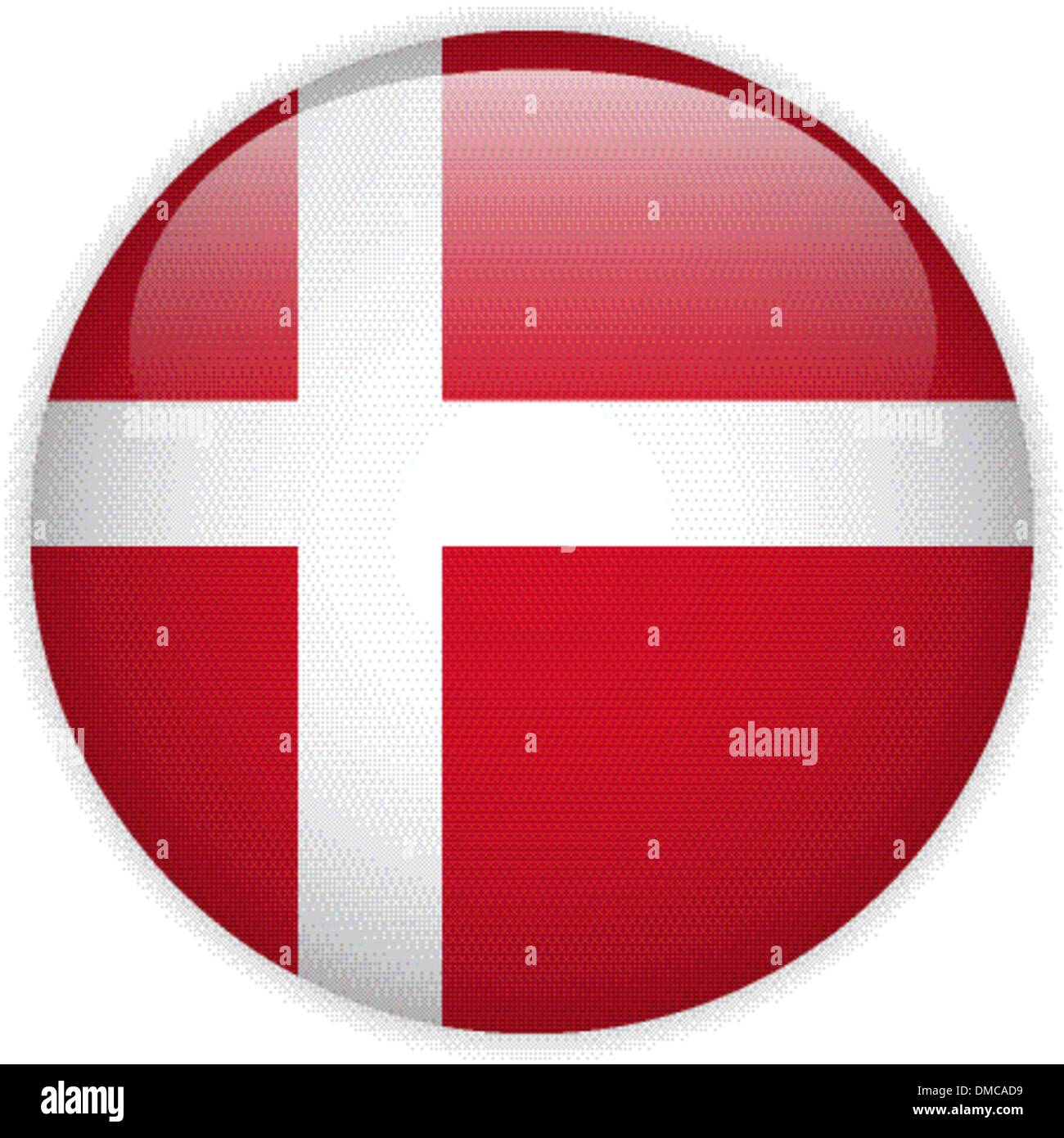 Denmark Flag Glossy Button Stock Vector Image & Art - Alamy