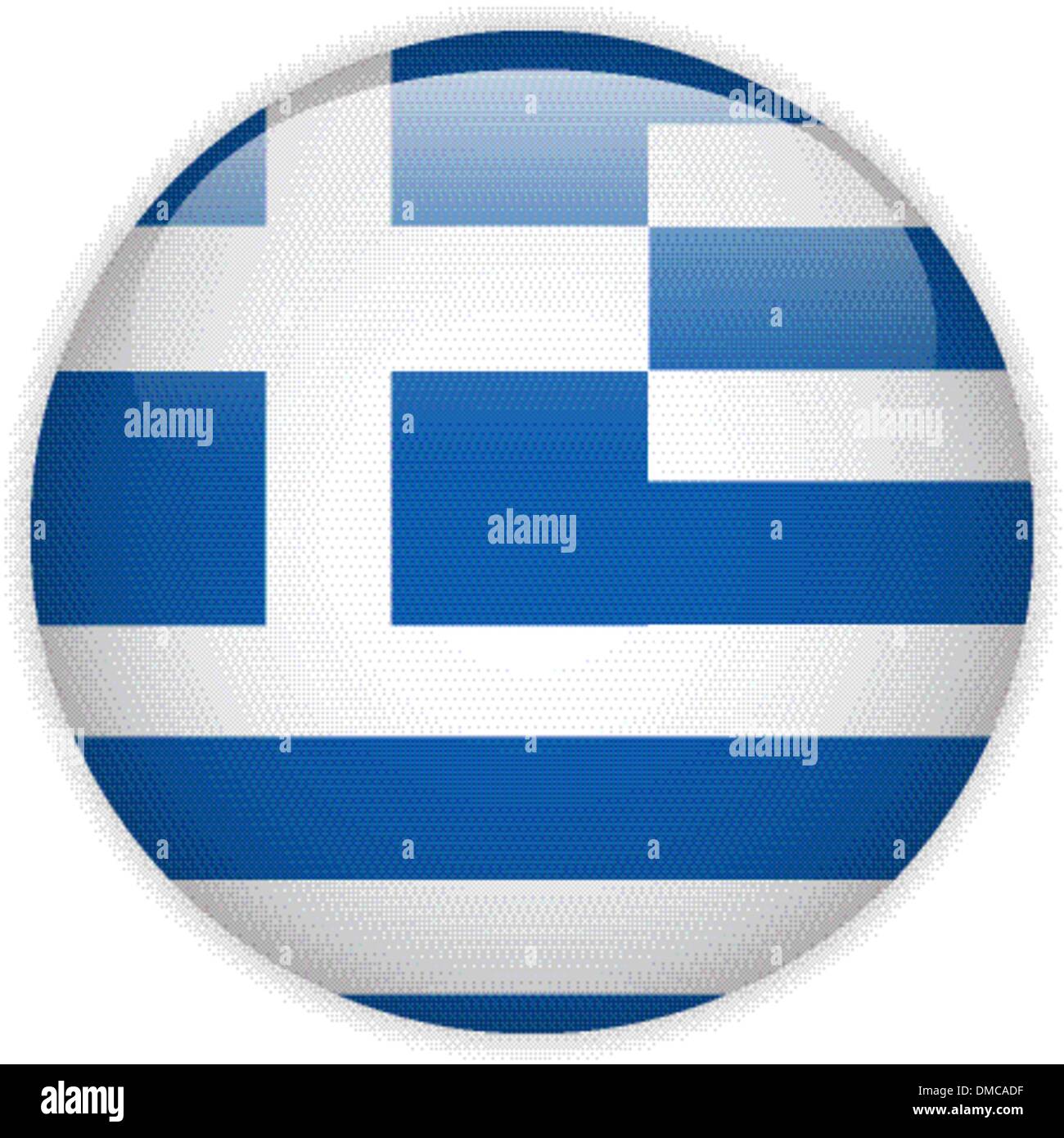 Greece Flag Glossy Button Stock Vector Image & Art - Alamy