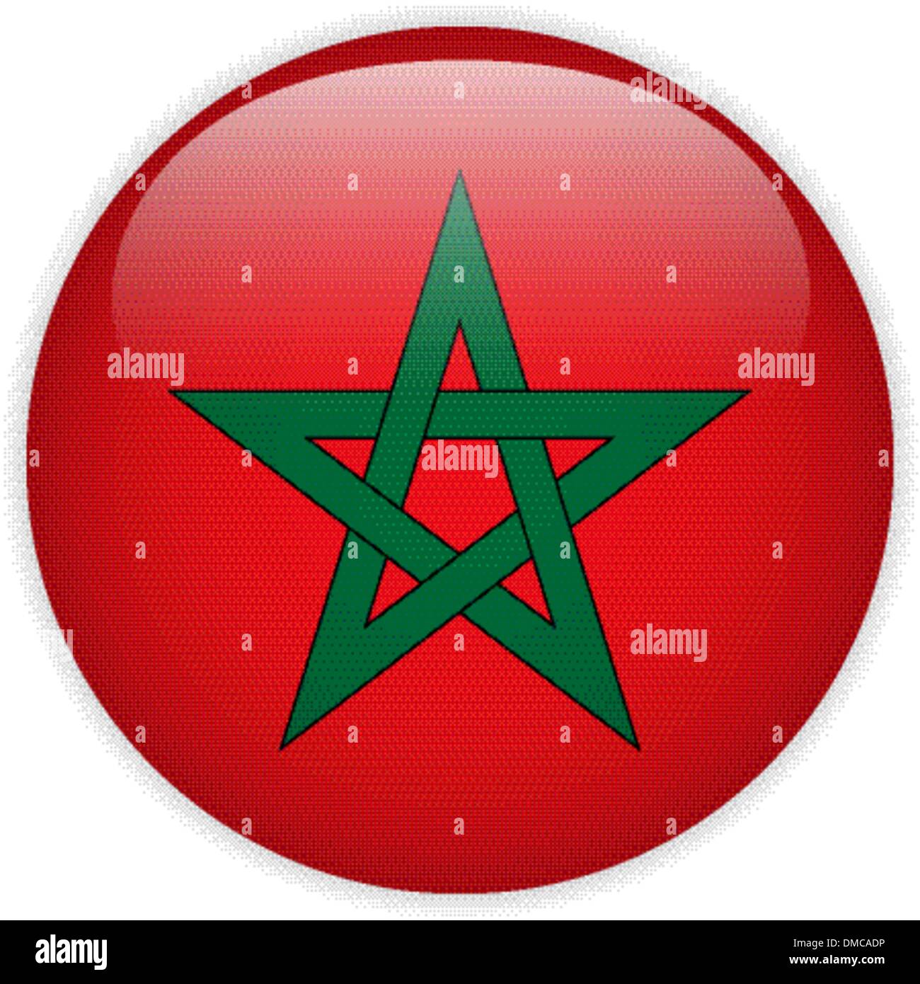 Morocco Flag Glossy Button Stock Vector Image & Art - Alamy