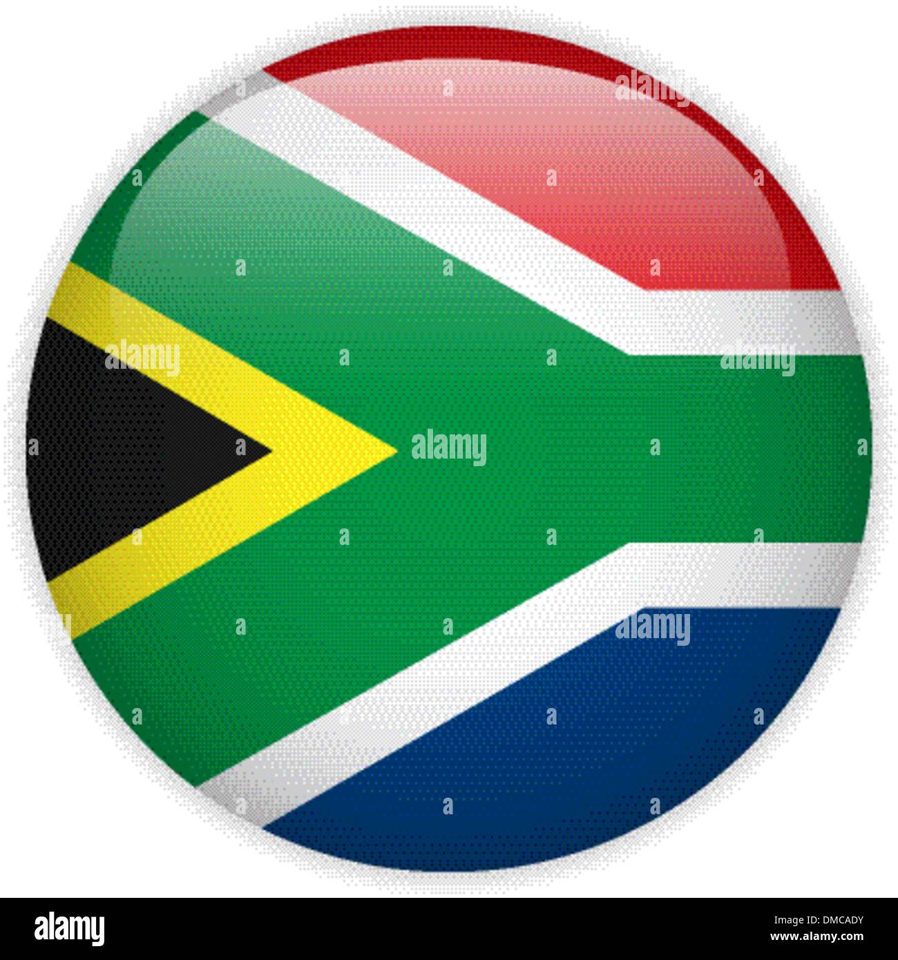 South Africa Flag Glossy Button Stock Vector Image & Art - Alamy