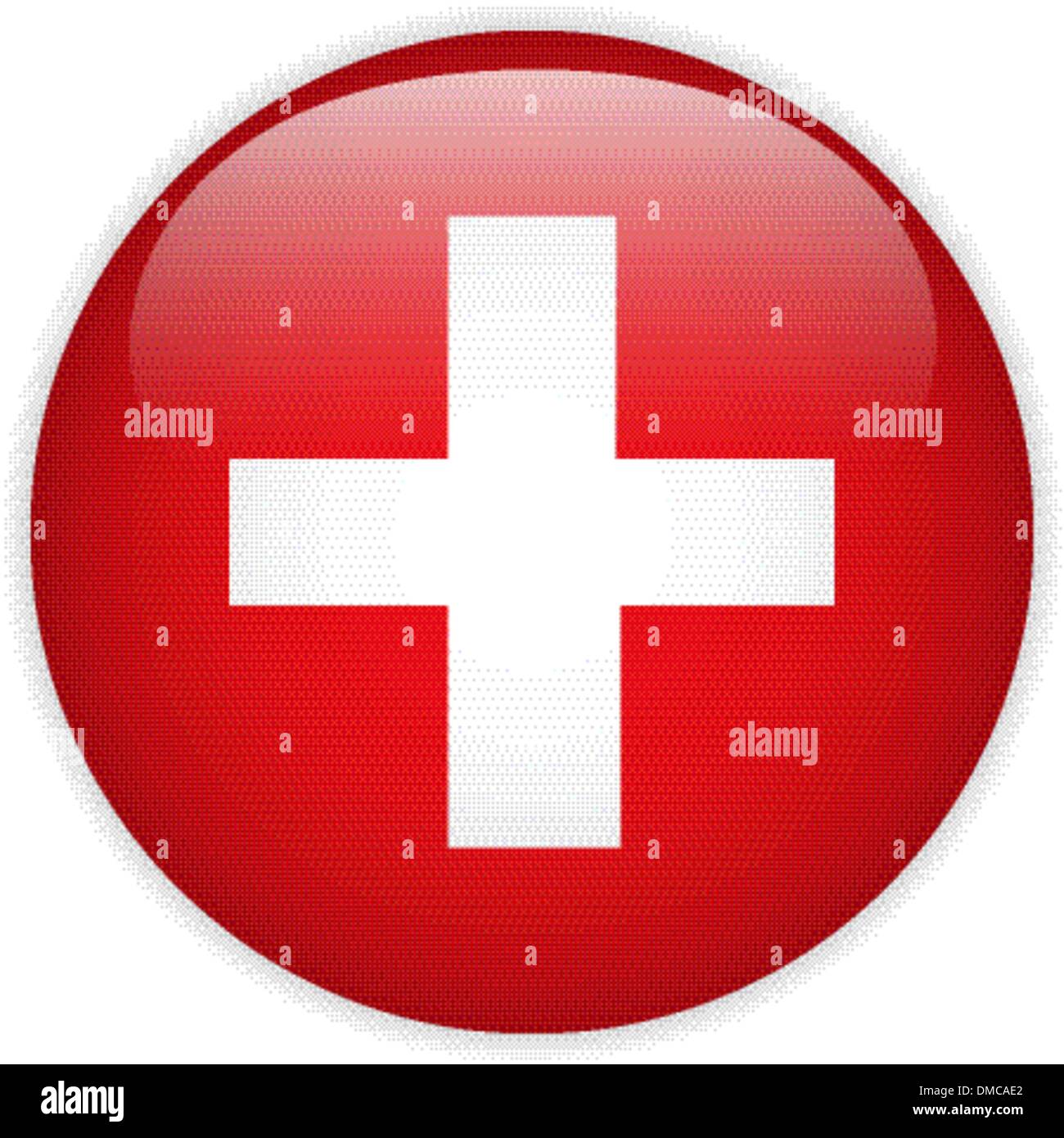 Switzerland Flag Glossy Button Stock Vector Image & Art - Alamy