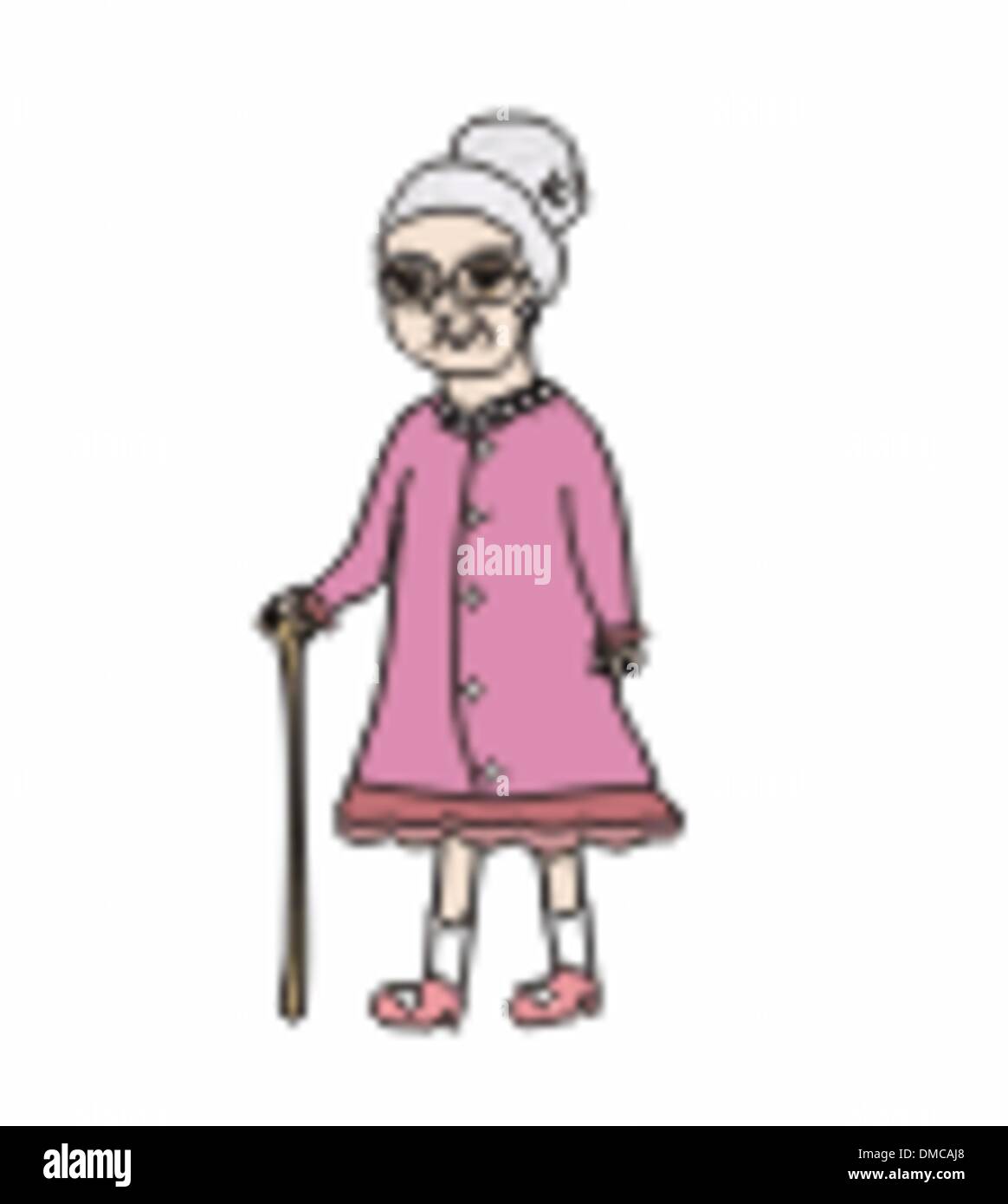 old lady - Vector illustration Stock Vector Image & Art - Alamy