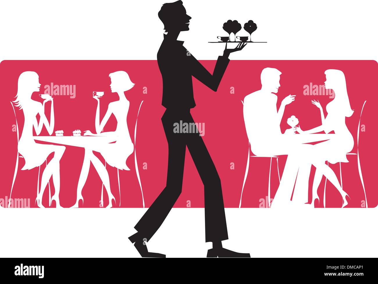 Cafe and tables Stock Vector Images - Alamy