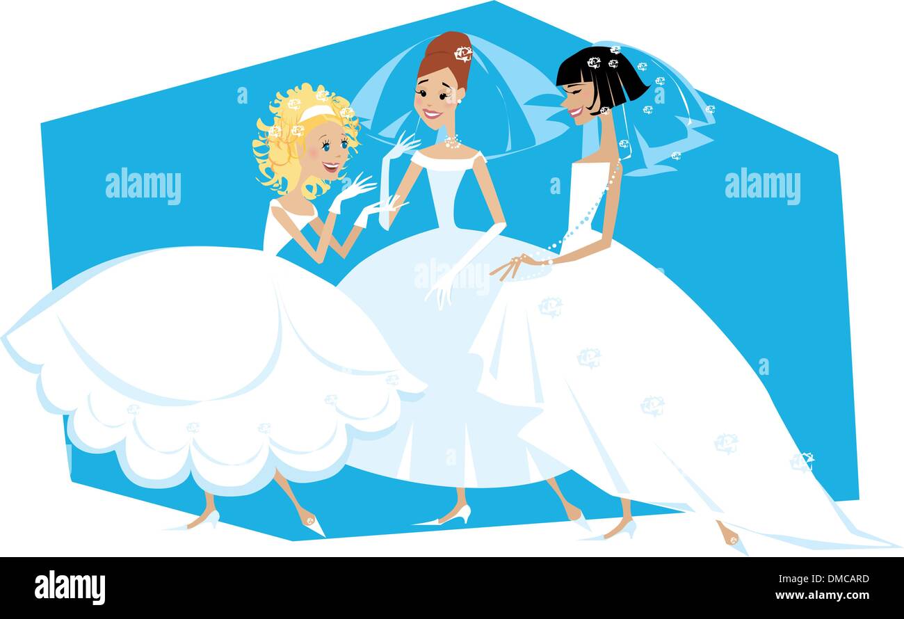The three brides Stock Vector Images - Alamy