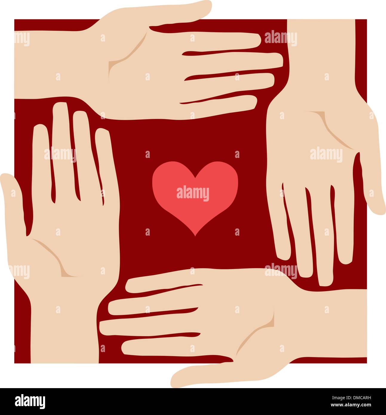 Heart and hands Stock Vector Image & Art - Alamy
