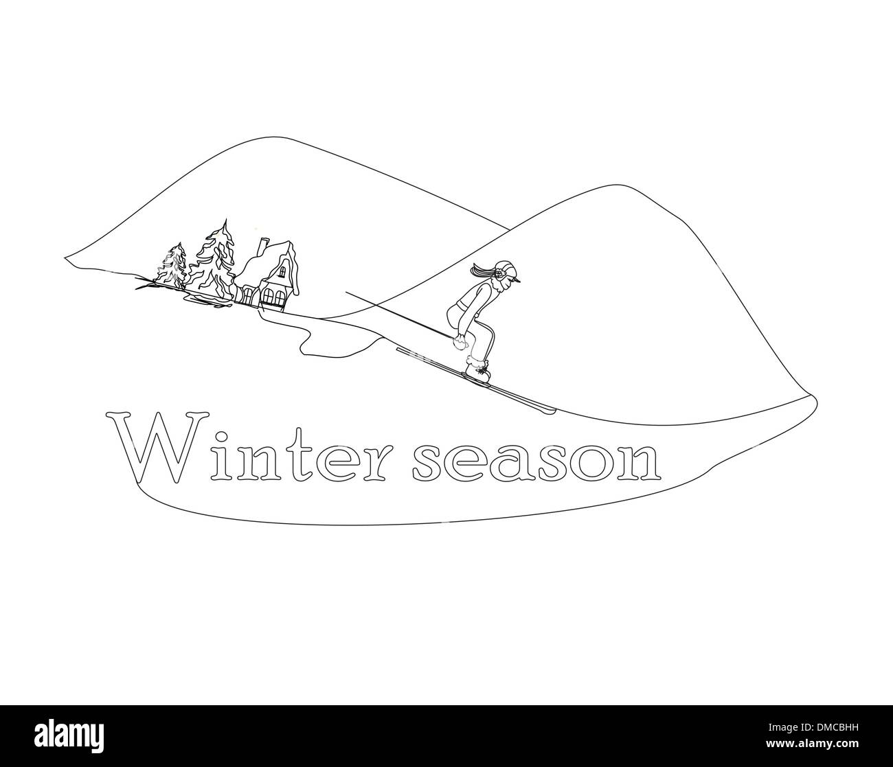 Piste alpine Cut Out Stock Images & Pictures - Alamy