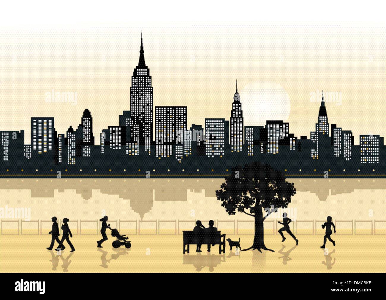 Pedestrian city travel Stock Vector Images - Alamy