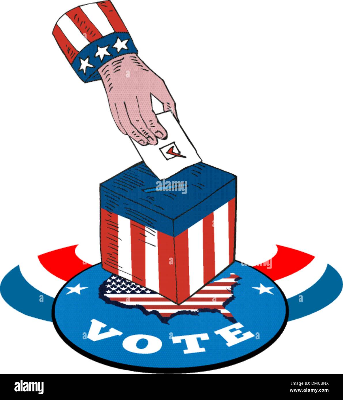 Ballot box stars and stripes Stock Vector Images - Alamy