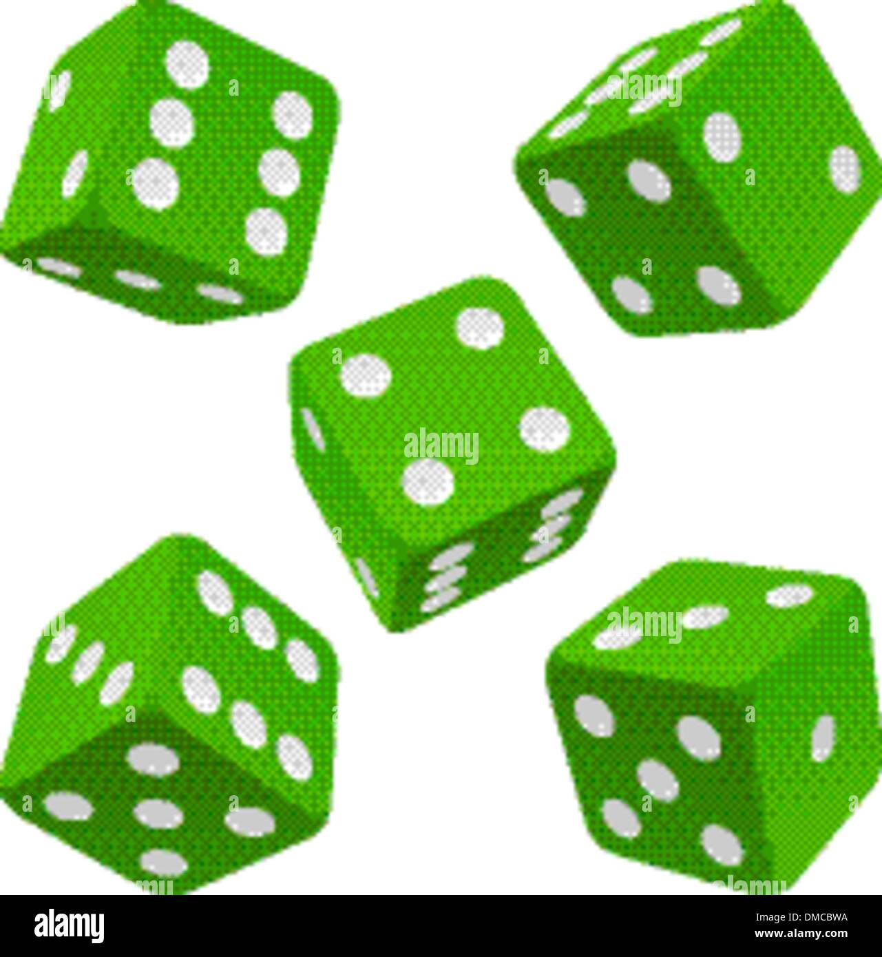 Blue dice set. Vector icon Stock Vector Image & Art - Alamy