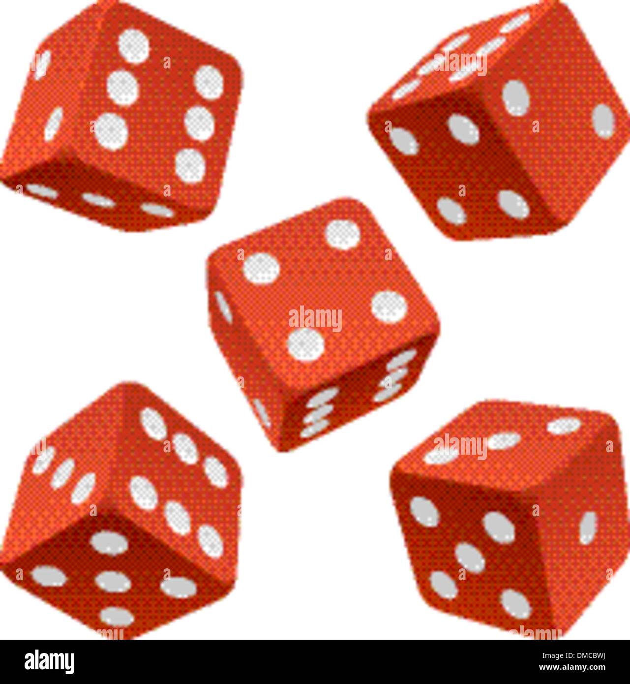 Red dice set. Vector icon Stock Vector Image & Art - Alamy