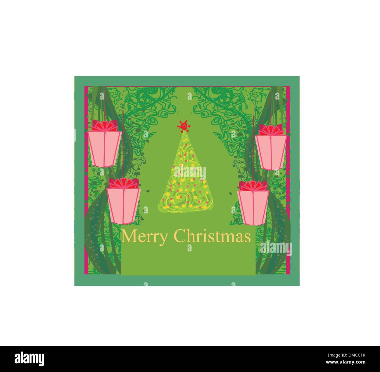 Abstract christmas tree card Stock Vector Image & Art - Alamy