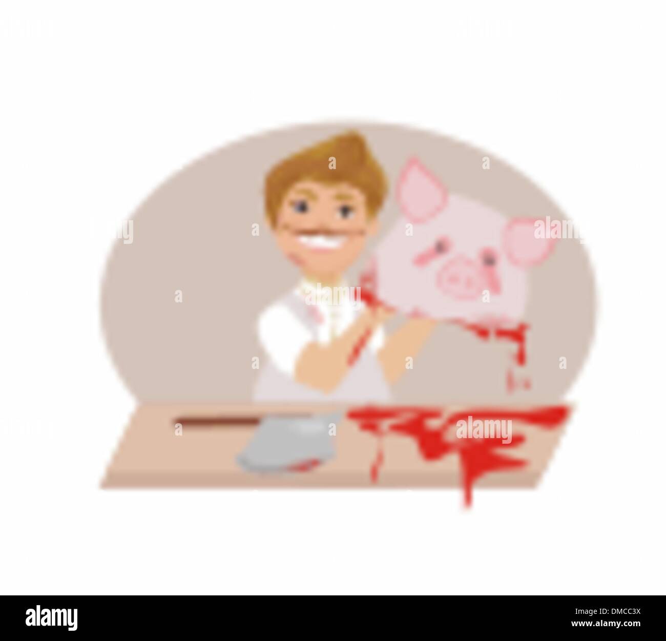 Butcher man vector cartoon hi-res stock photography and images - Alamy