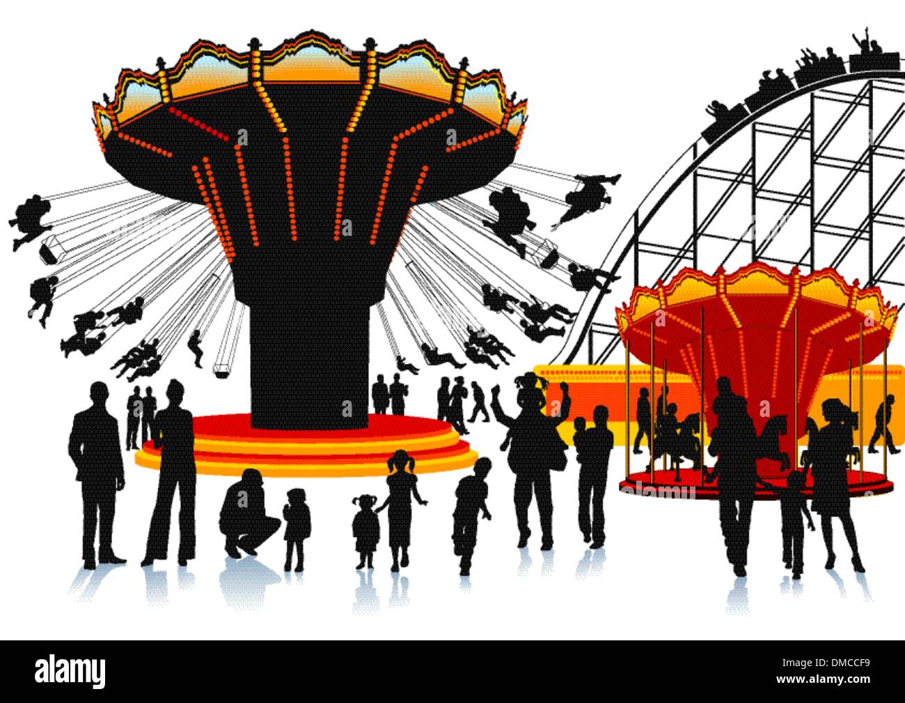Family fun fair Stock Vector Images - Alamy