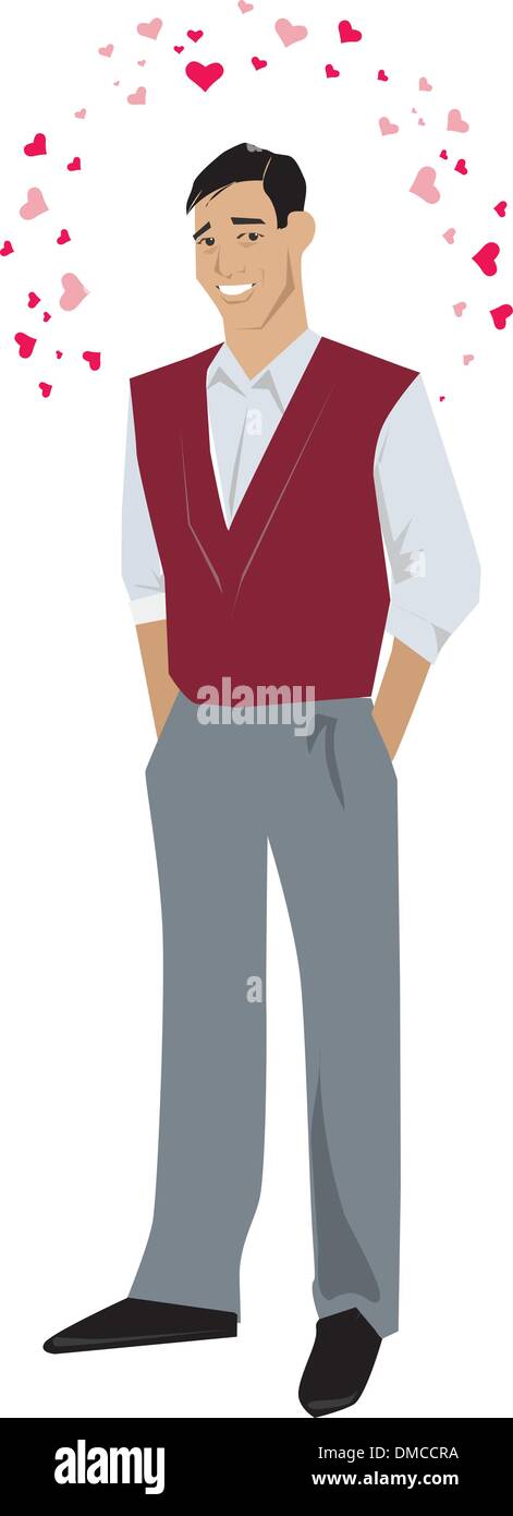 Stylish man in red Stock Vector Images - Alamy