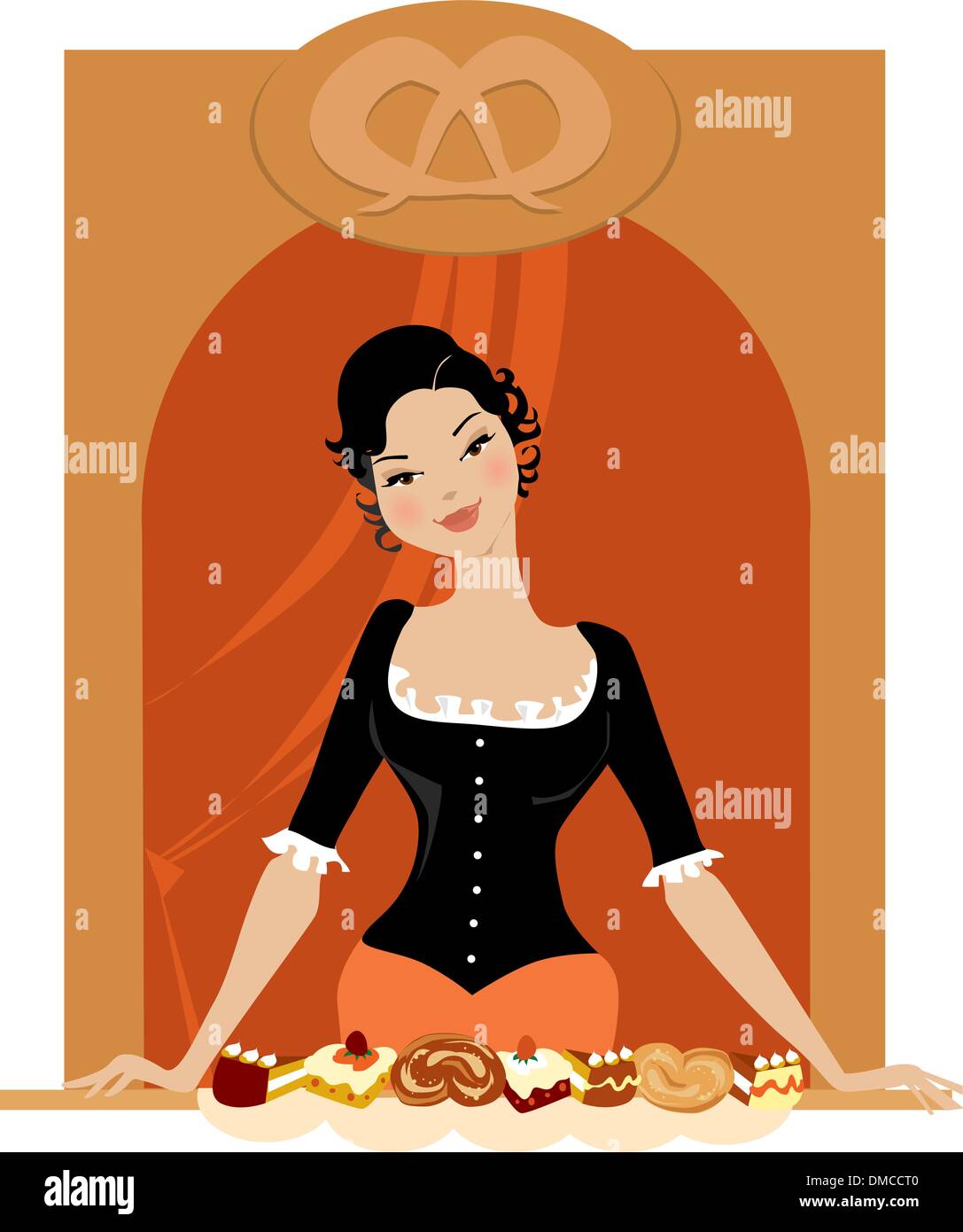 Bakery shop confectionery baker Stock Vector Images - Alamy