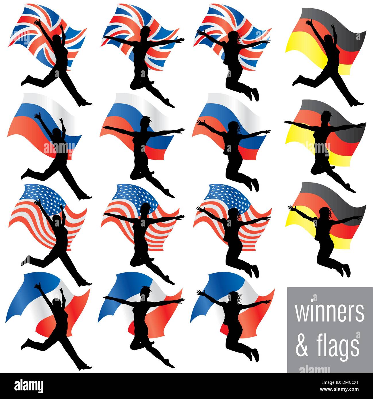 Iconic flags Stock Vector Images - Alamy