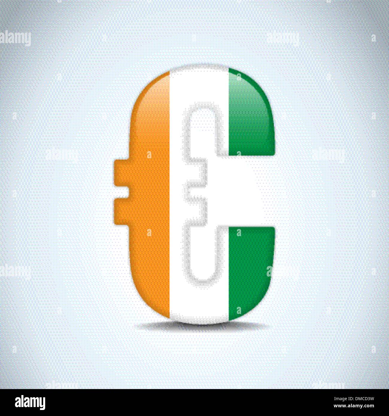 Euro Symbol with Ireland Flag Stock Vector Image & Art - Alamy