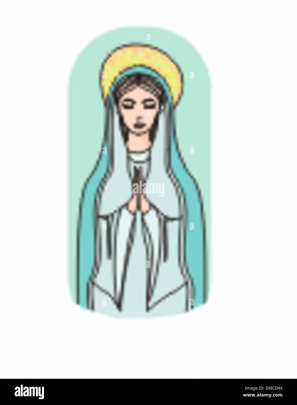 Statue virgin mary jesus Stock Vector Images - Alamy