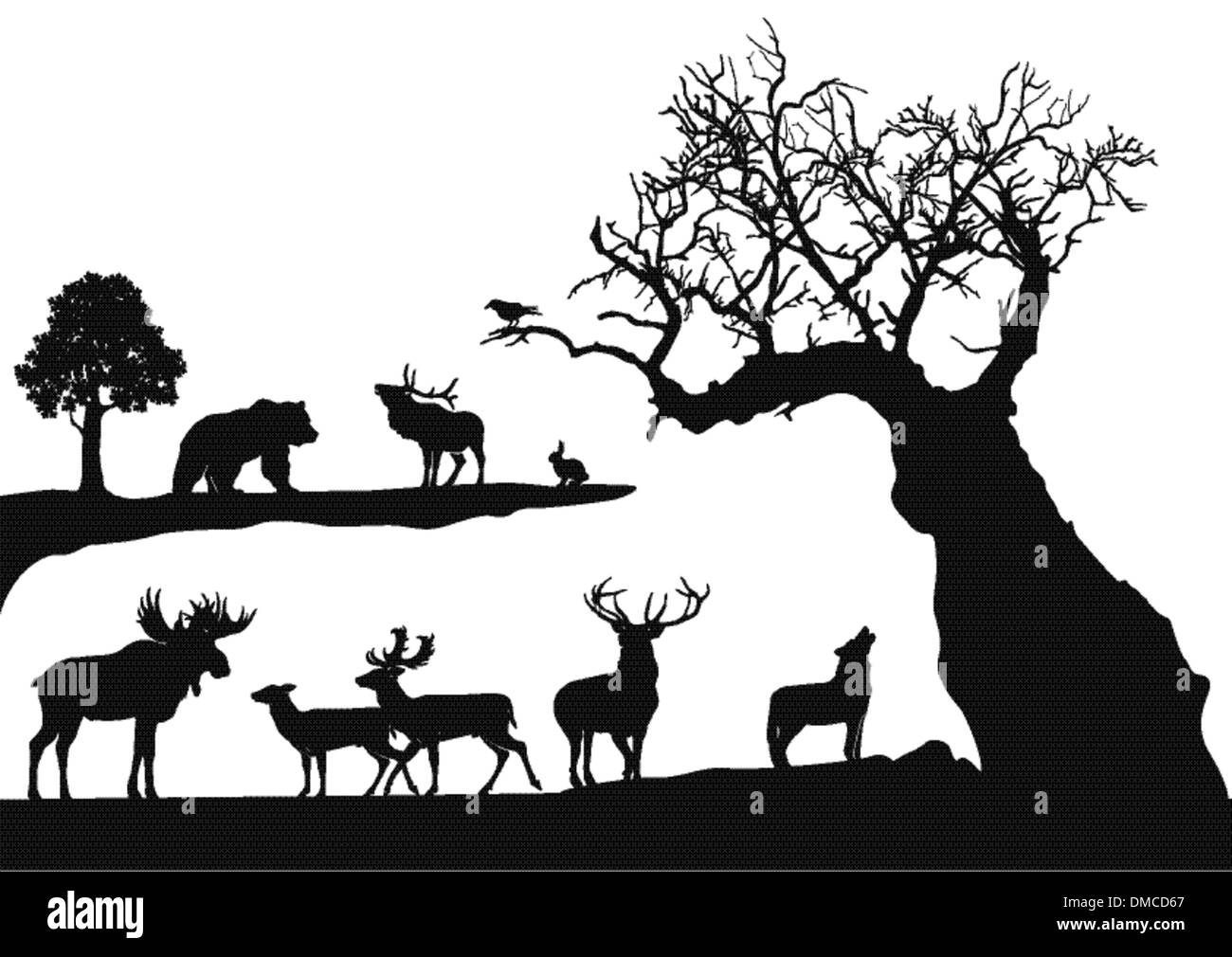 Old gnarled Stock Vector Images - Alamy