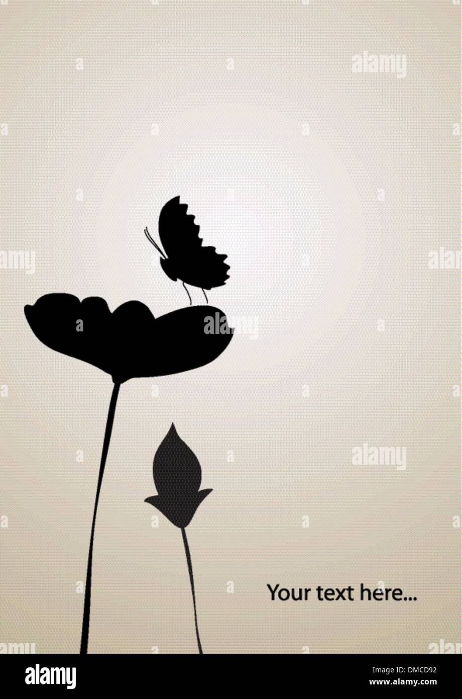 butterfly and flower background Stock Vector Image & Art - Alamy