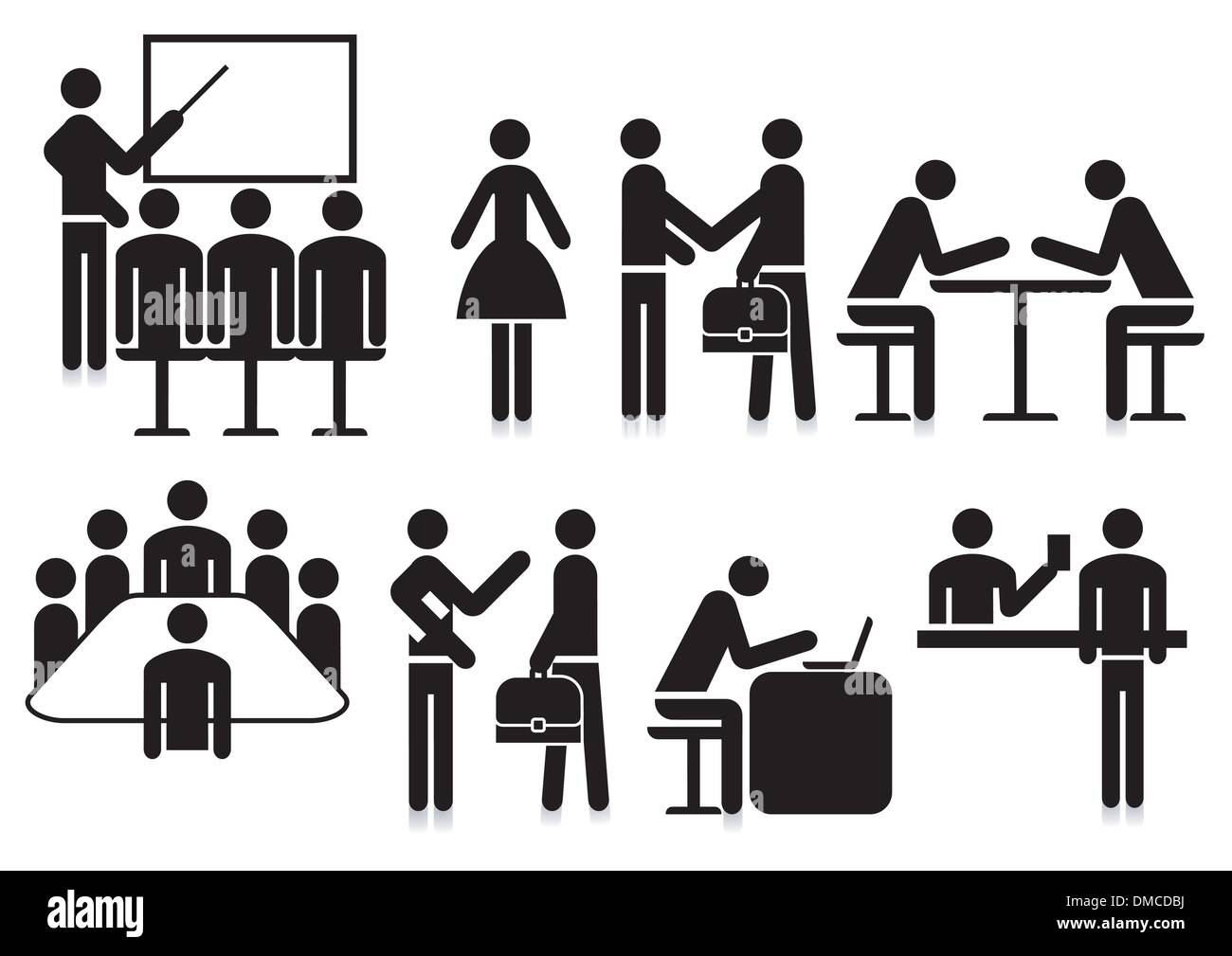 Office pictograms hi-res stock photography and images - Alamy
