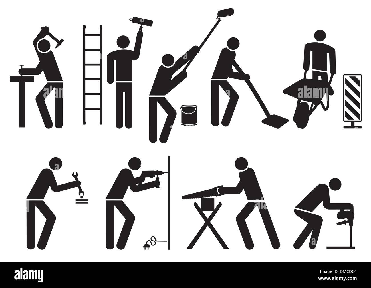 Workplace pictogram hi-res stock photography and images - Alamy