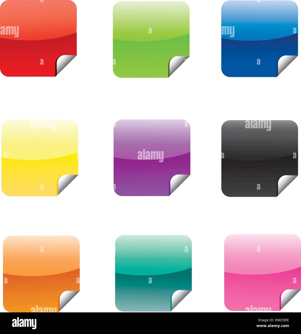 Square Web Stickers Stock Vector Image & Art - Alamy