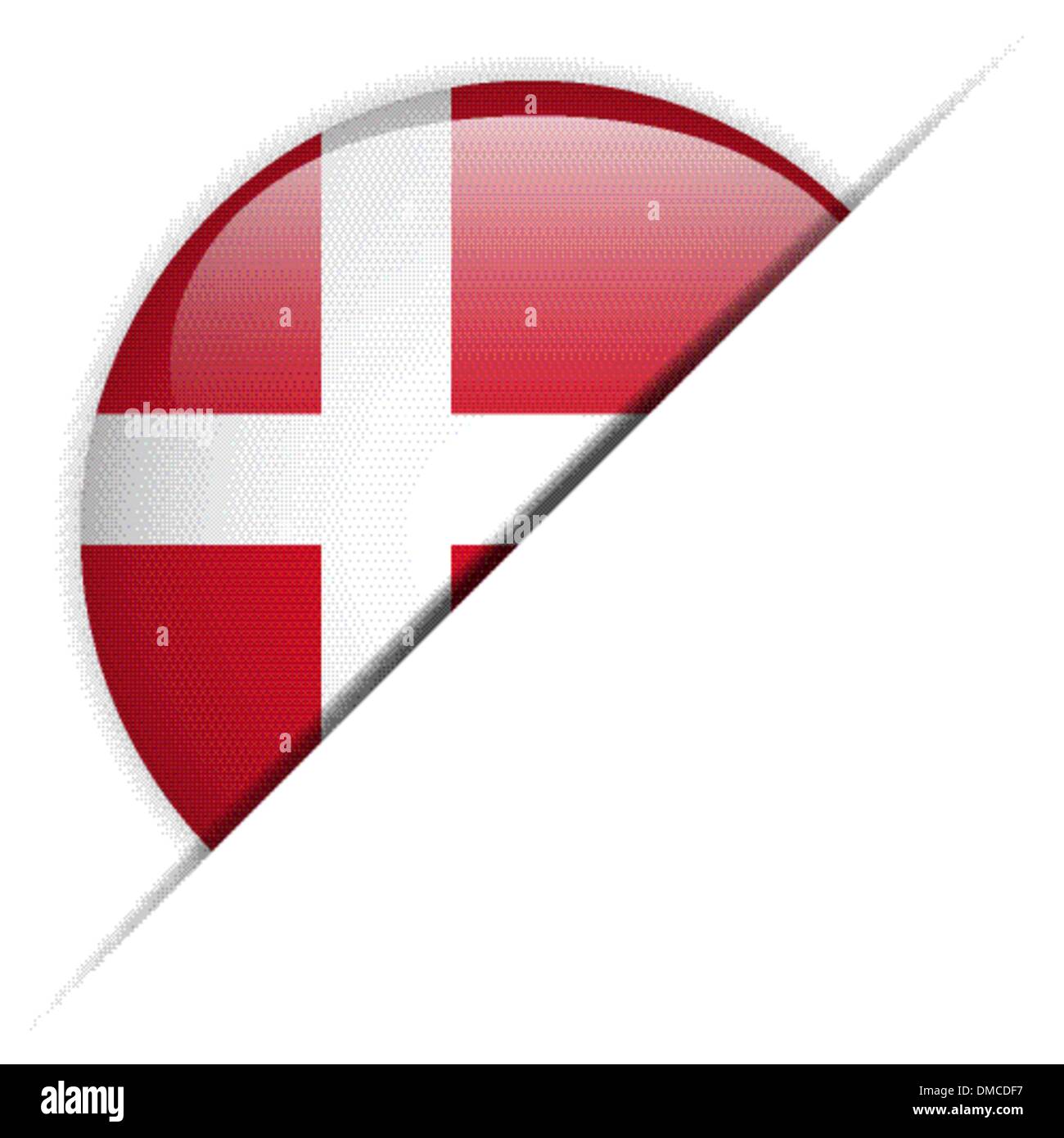Denmark Flag Glossy Button Stock Vector Image & Art - Alamy