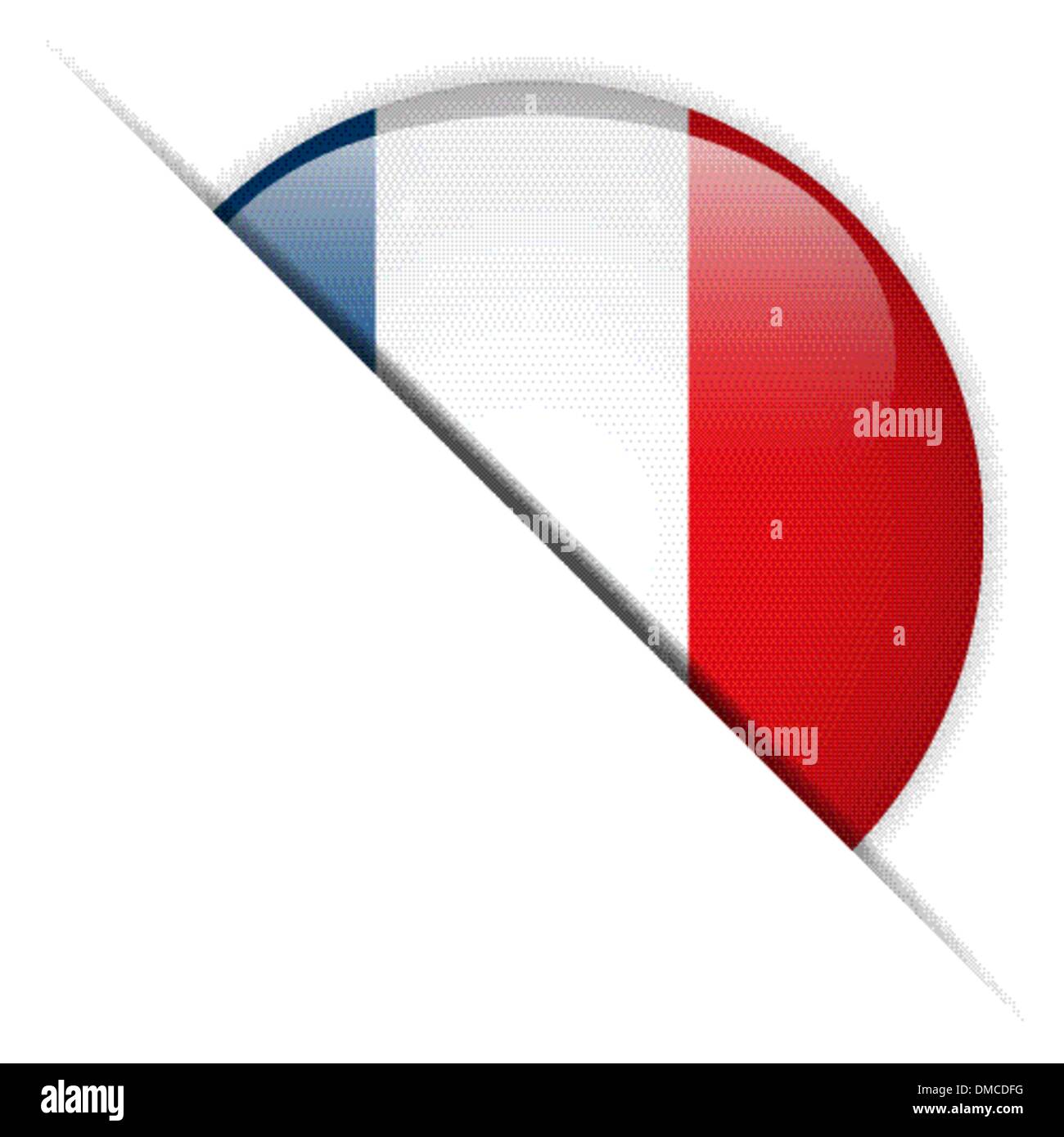 France Flag Glossy Button Stock Vector Image & Art - Alamy