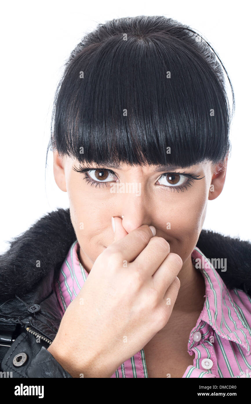 Pinching nose hi-res stock photography and images - Alamy