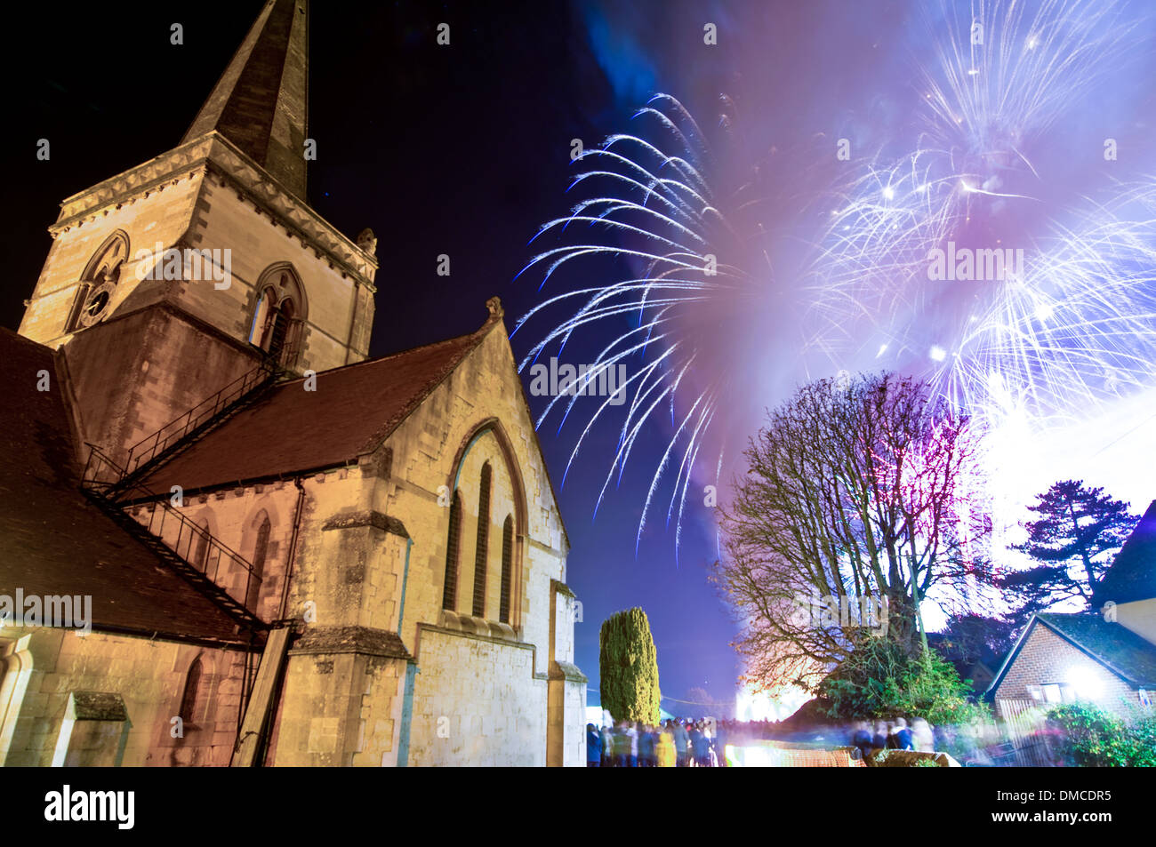 Village bonfire and firework display hi-res stock photography and ...