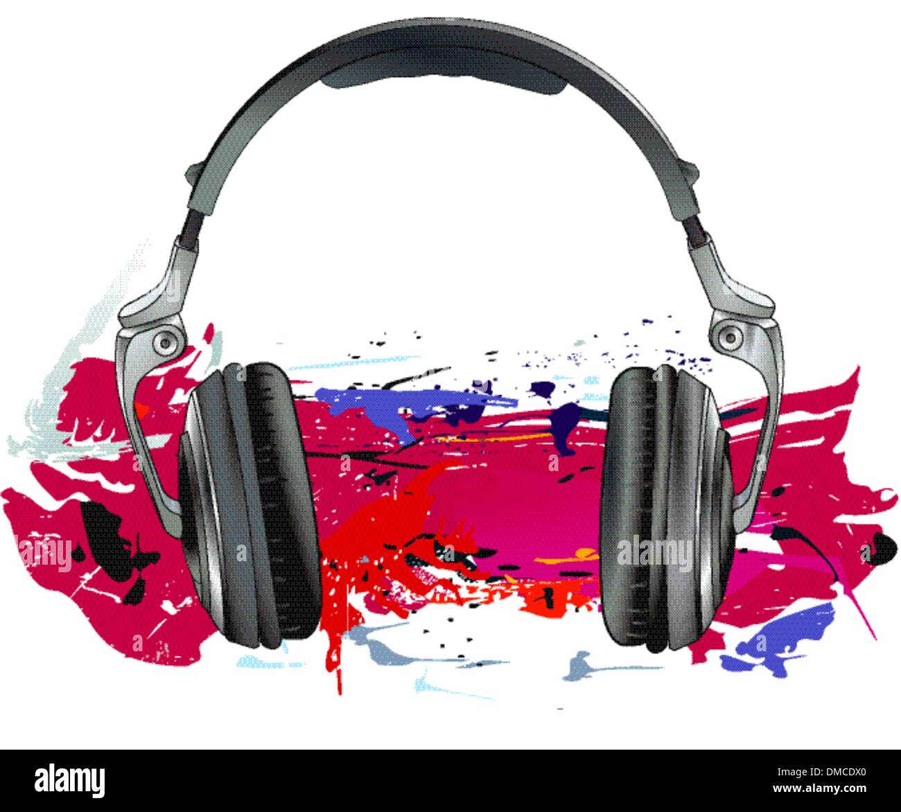 Listen to headphones Stock Vector Images - Alamy