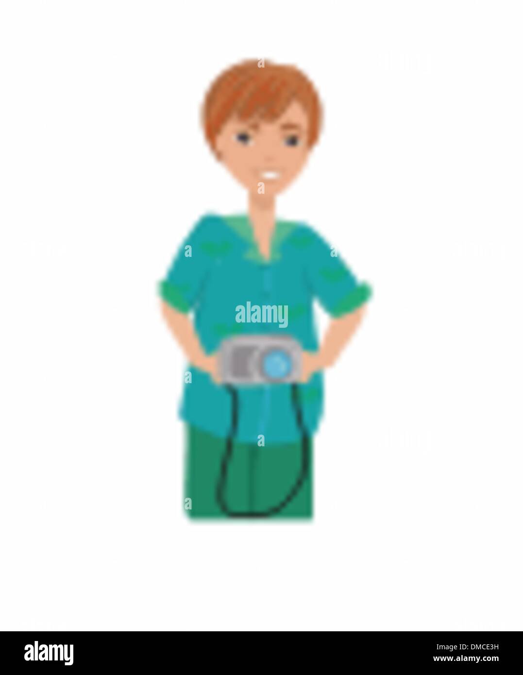 Full length man photographer Stock Vector Images - Alamy