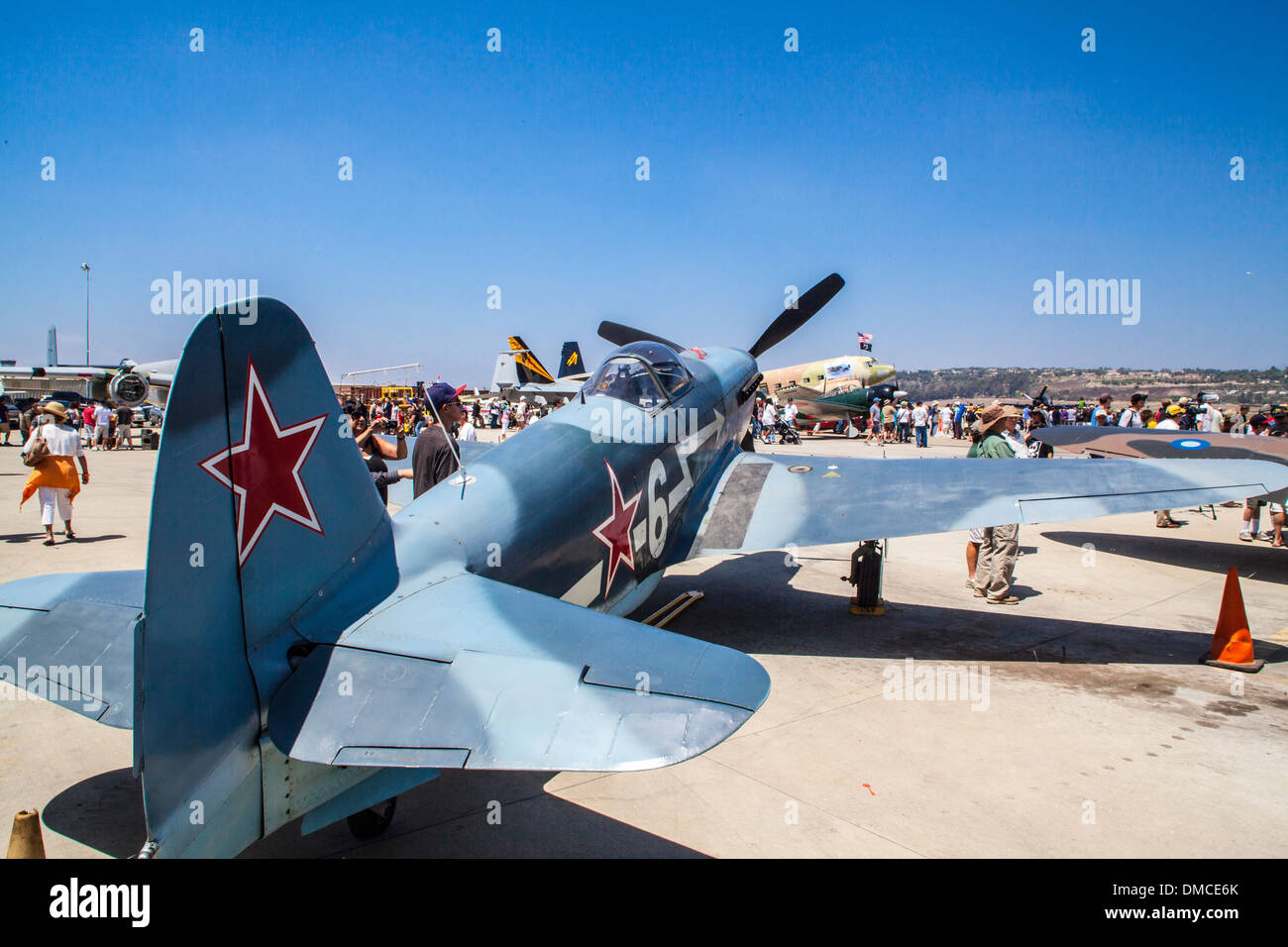 A Russian Yak 1 aircraft at the Wings over Camarillo Air Show in ...
