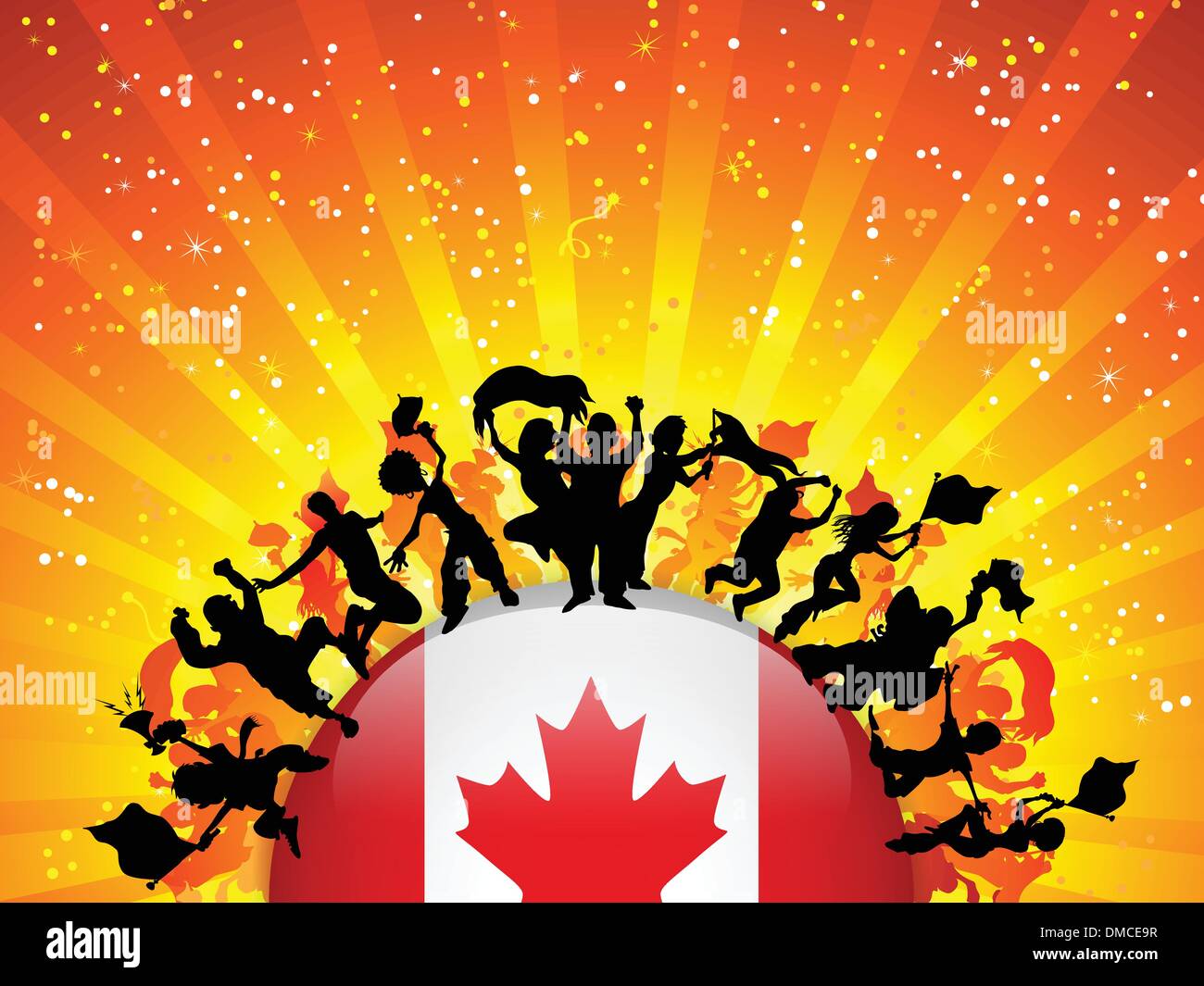 Stadium audience canada Stock Vector Images - Alamy