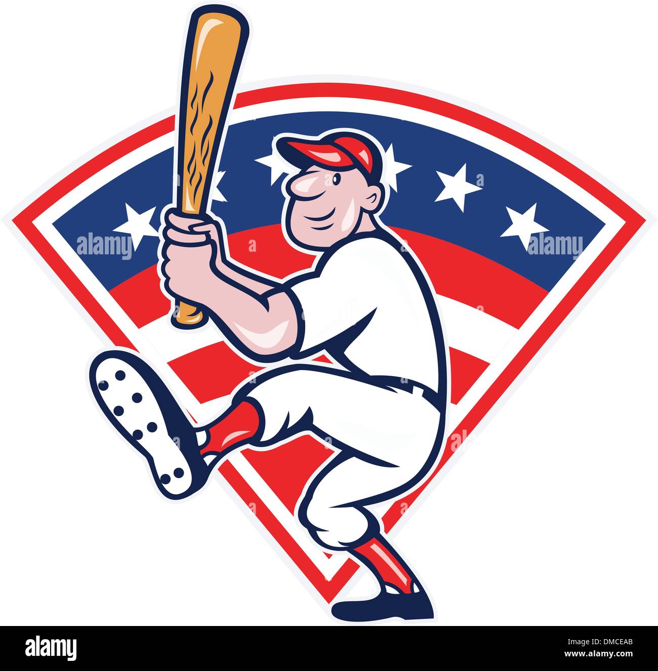 American Baseball Player Batting Cartoon Stock Vector Image & Art - Alamy