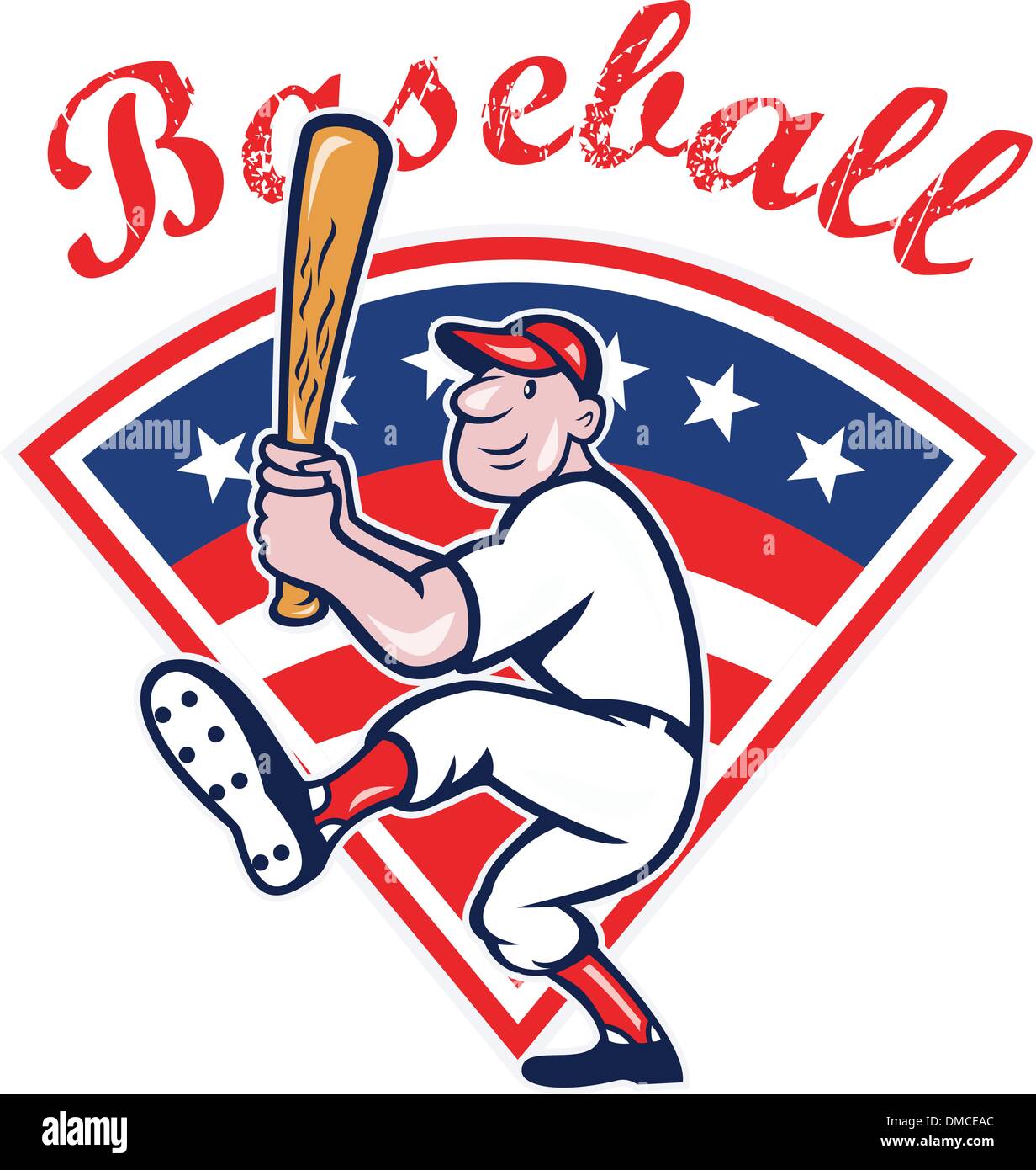 American Baseball Player Batting Cartoon Stock Vector Image & Art - Alamy
