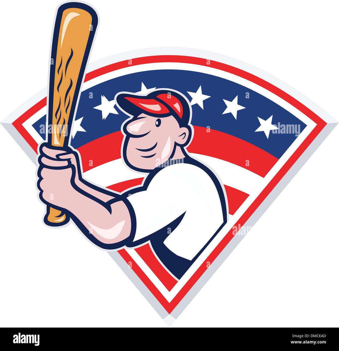 American Baseball Player Batting Cartoon Stock Vector Image & Art - Alamy