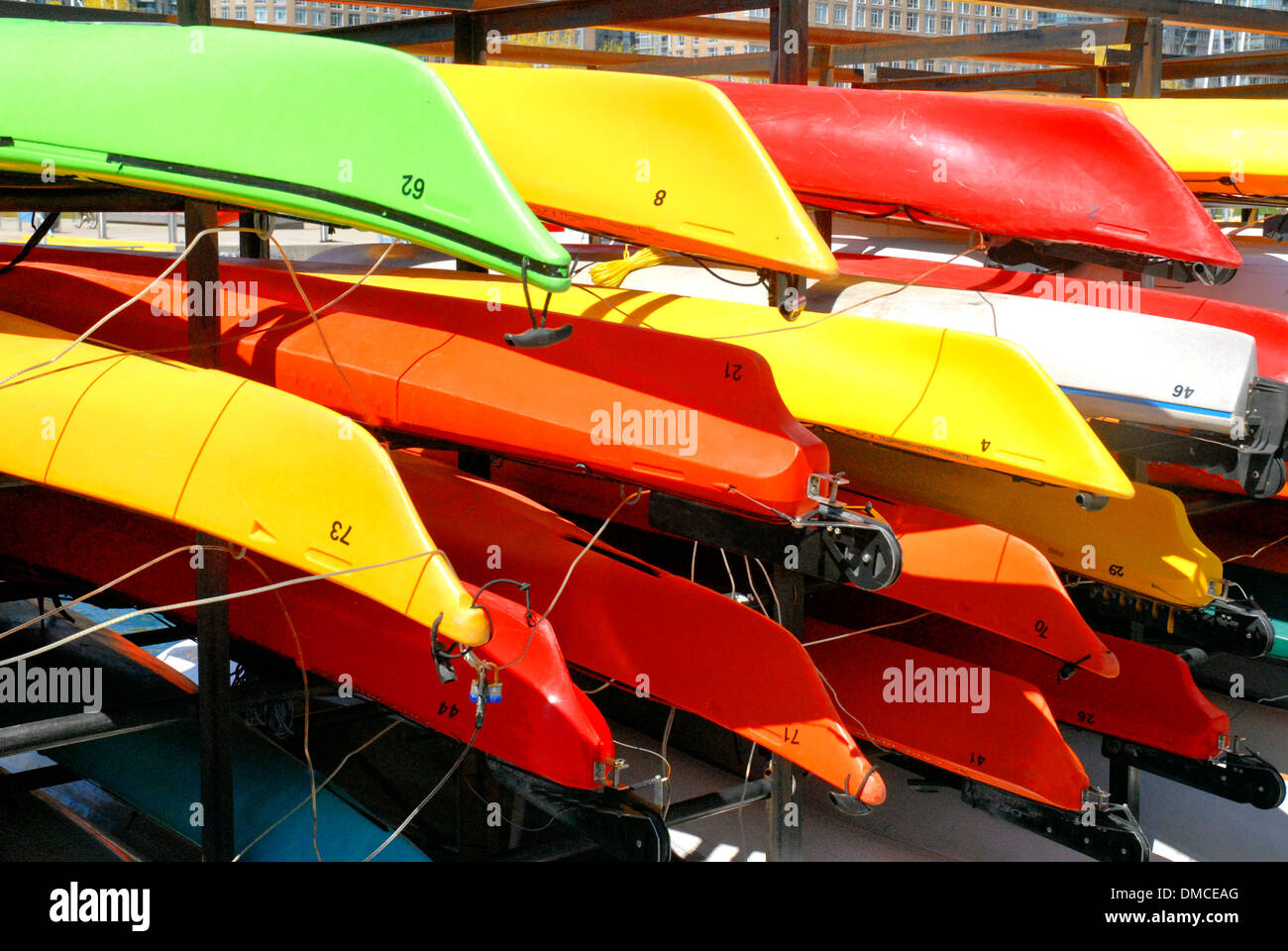 Colorful canoes hi-res stock photography and images - Alamy