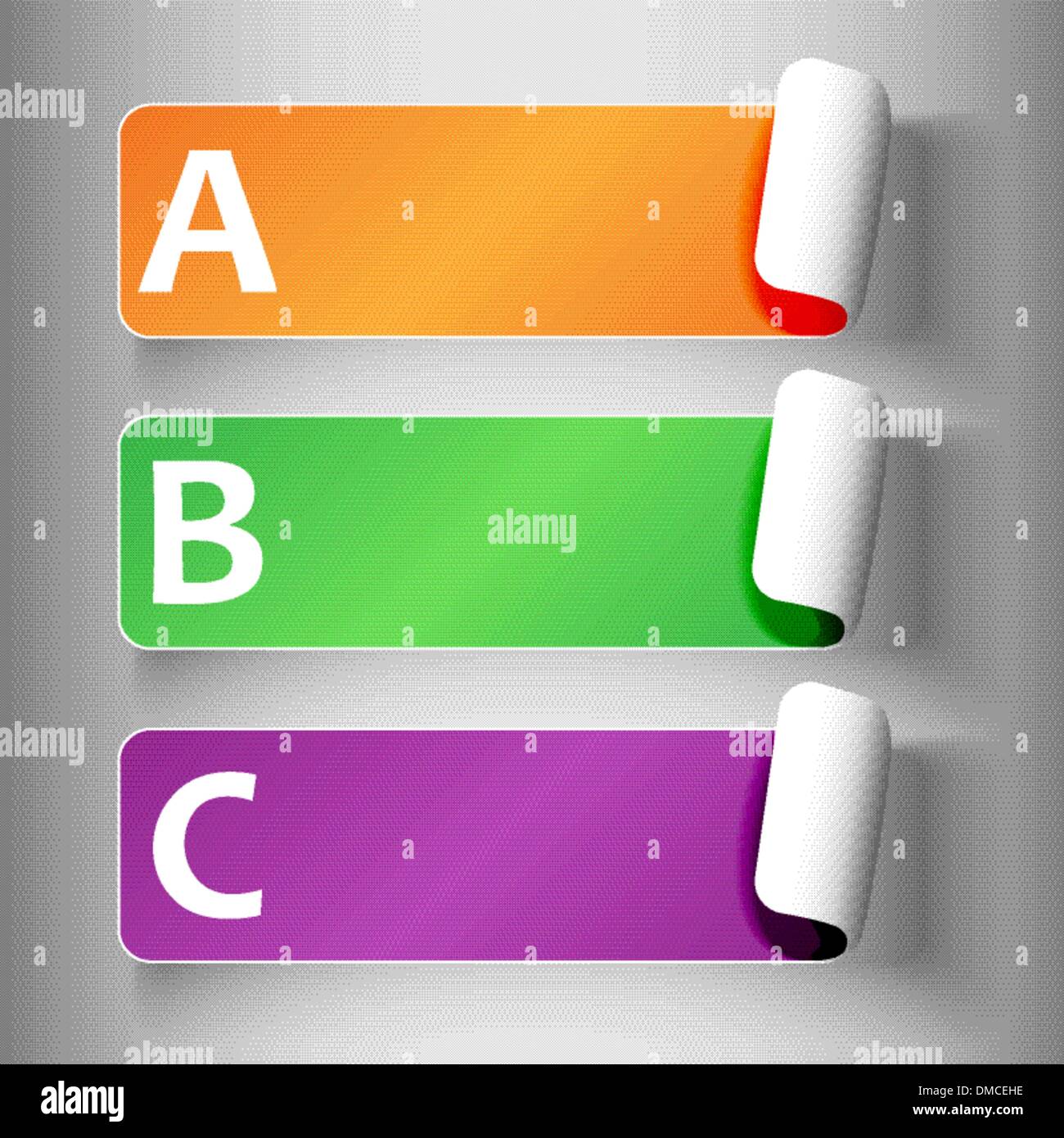 Set 2-peeling labels with letters Stock Vector Image & Art - Alamy