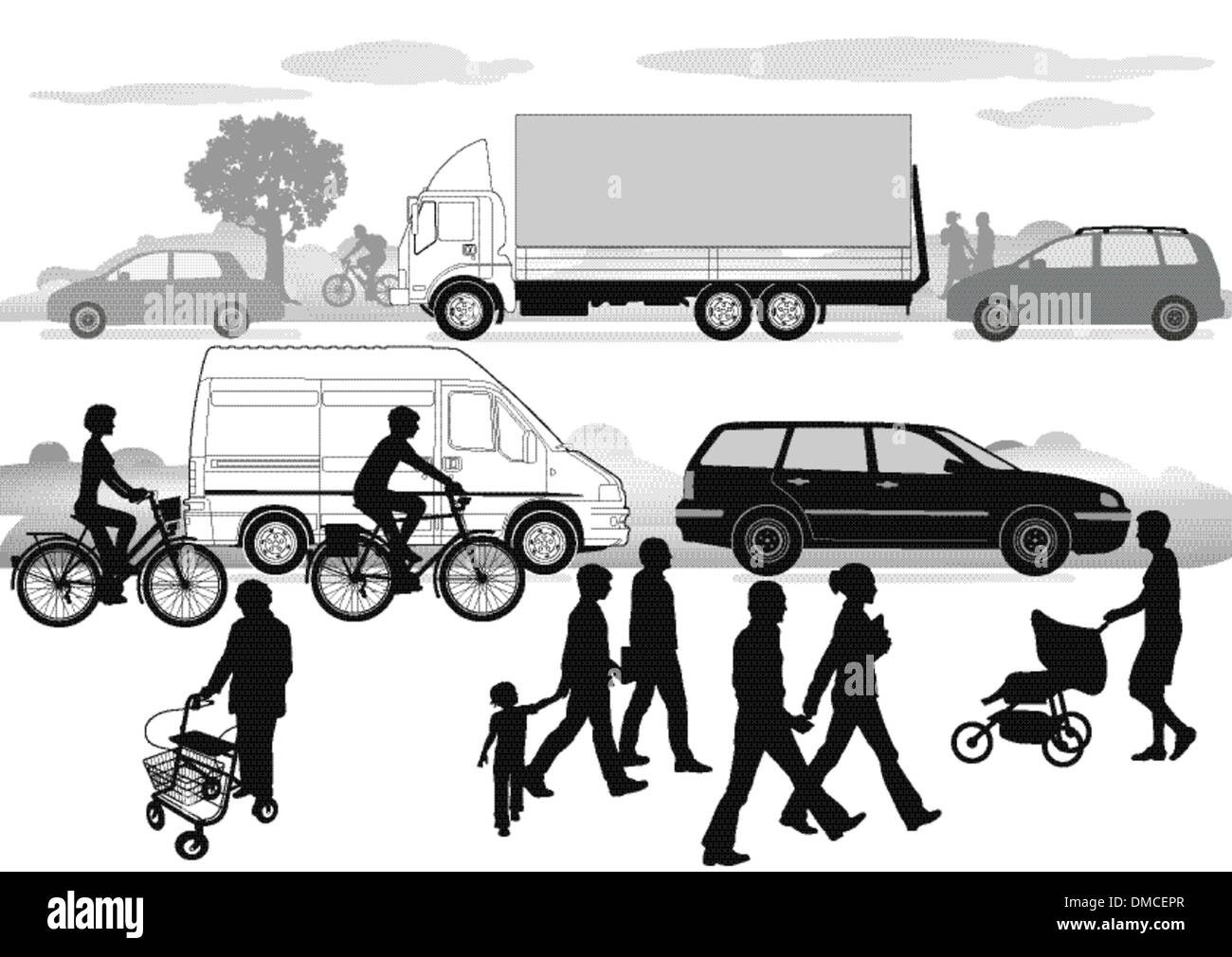 Traffic congestion air pollution Stock Vector Images - Alamy