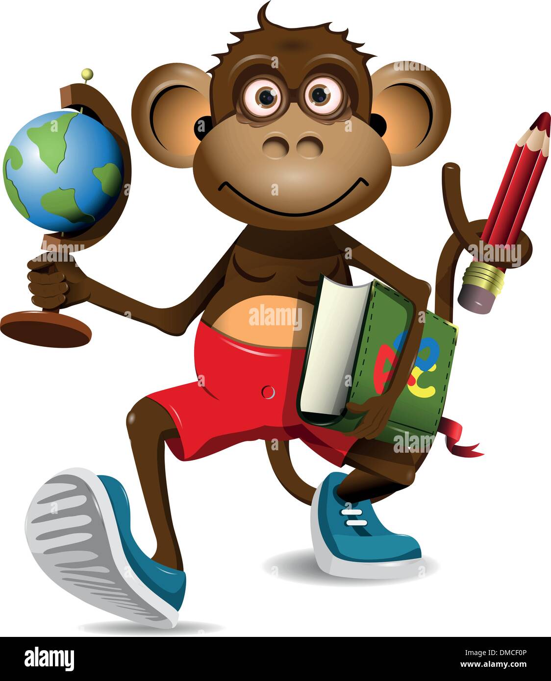 Monkey school Stock Vector Images - Alamy